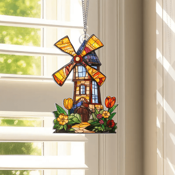 Beautiful Hanging Glass Garden Art Colorful Window Suncatcher Wind ...