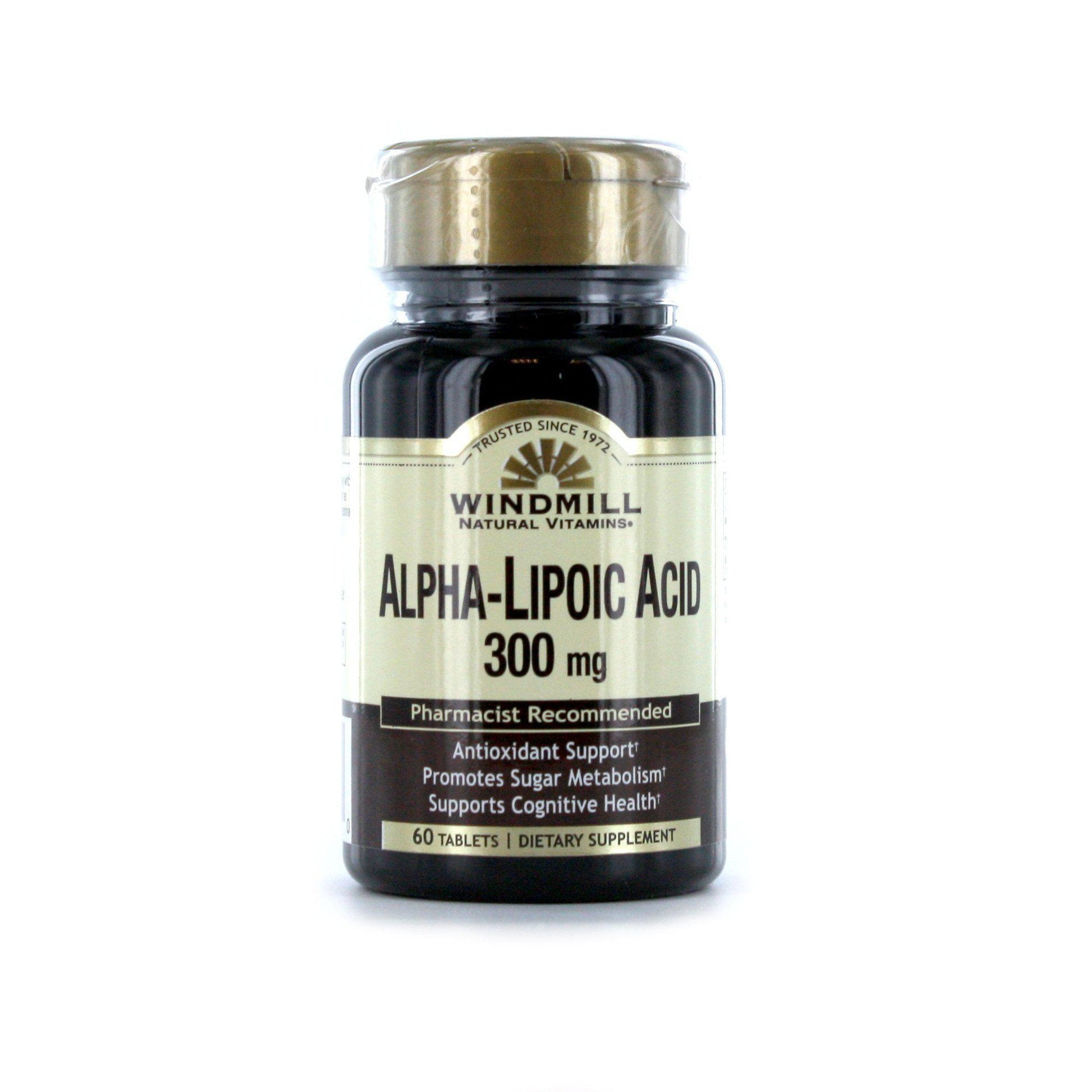 Windmill Alpha-Lipoic Acid 300 mg - 60 tablets - Walmart.com