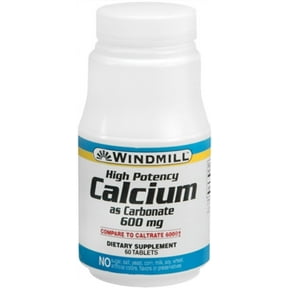 Major Brand Calcium Carbonate 600mg Supplement Tablets, White, 150 ...