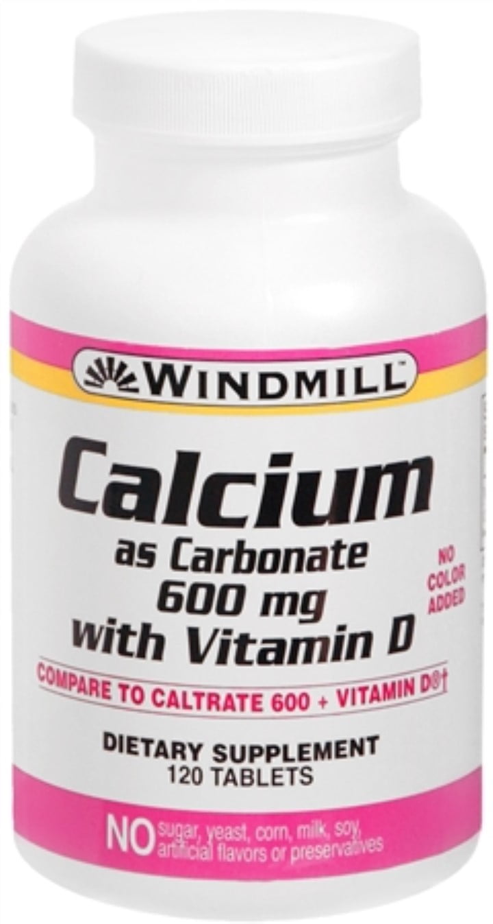 Windmill Calcium With Vitamin D 600 mg Tablets 120 Tablets (Pack of 3 ...