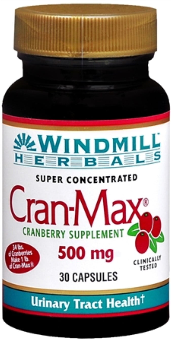 Windmill Cran-Max 500 mg Capsules 30 Capsules (Pack of 3) - Walmart.com