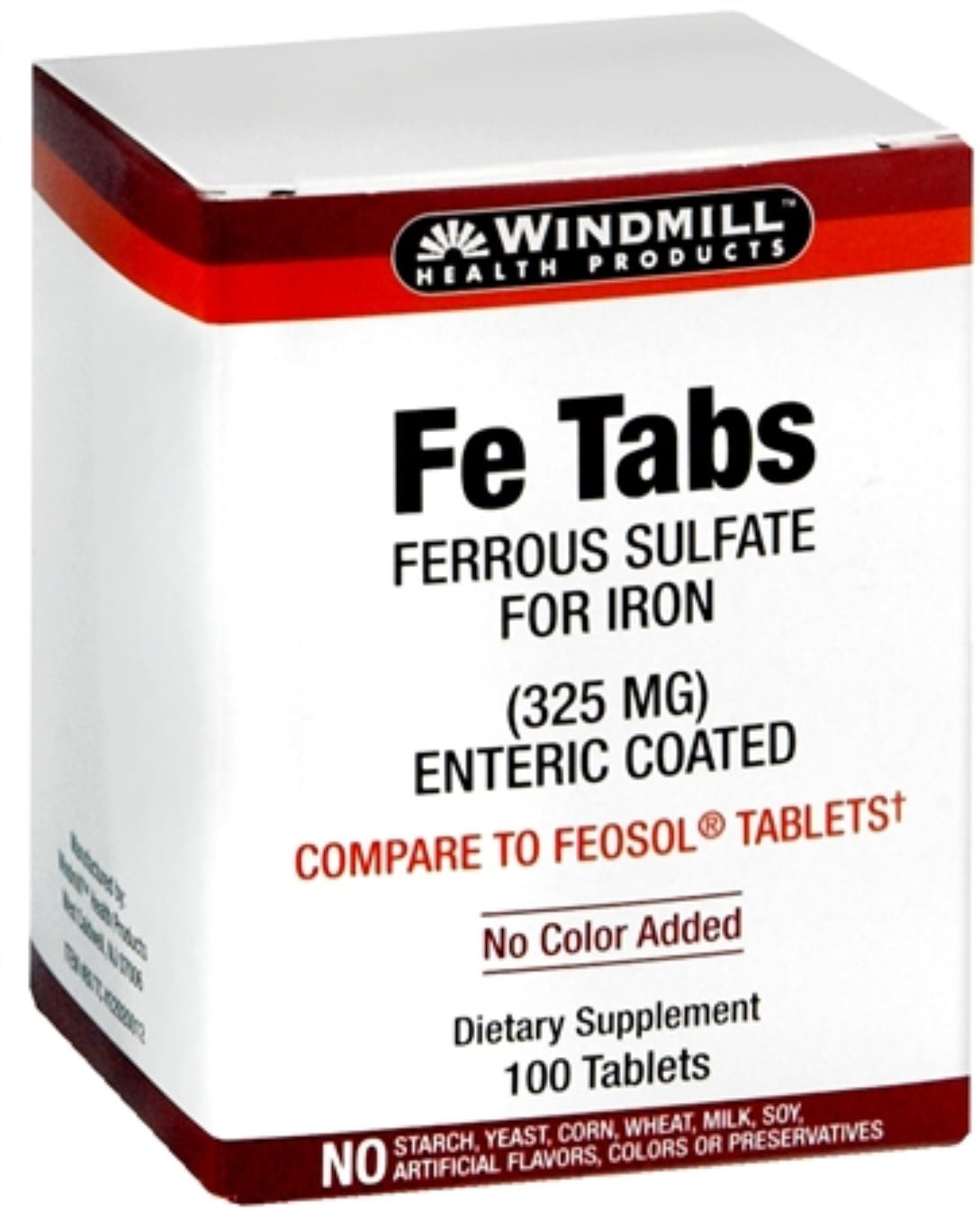 Windmill Fe Tabs Enteric Coated Tablets 100 Tablets (Pack of 2 ...
