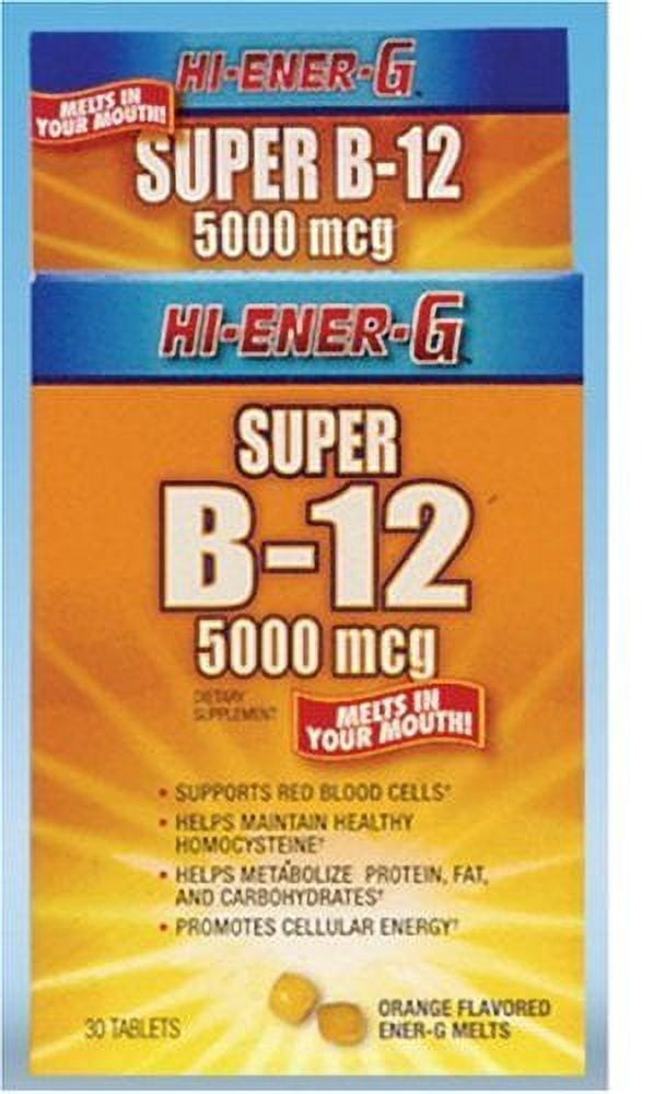 Windmill Health Products Hi-Ener-G Super B-12 5000 mcg, 30-Count Boxes ...