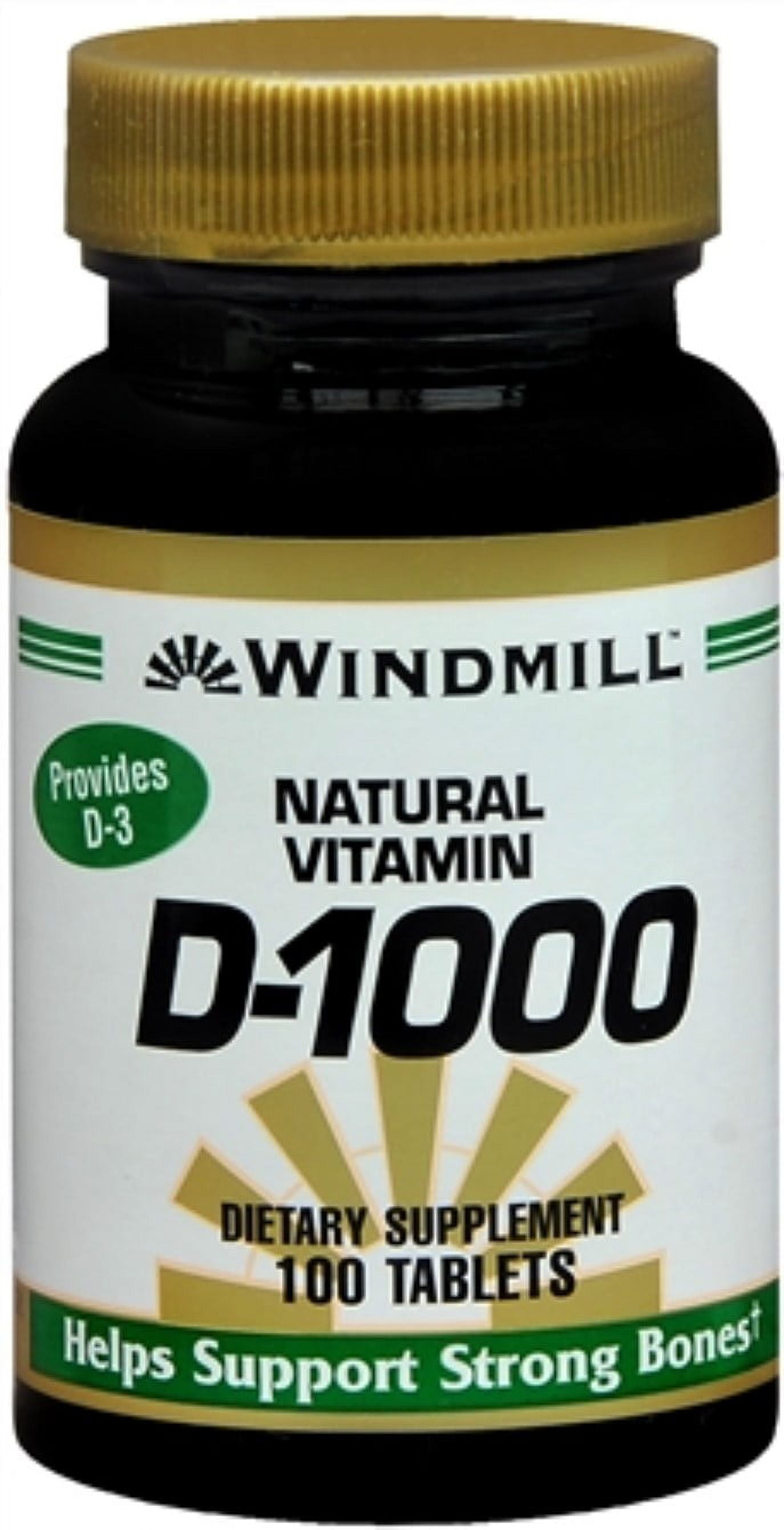 Windmill Health Products Windmill Natural Vitamin D-1000 - Walmart.com