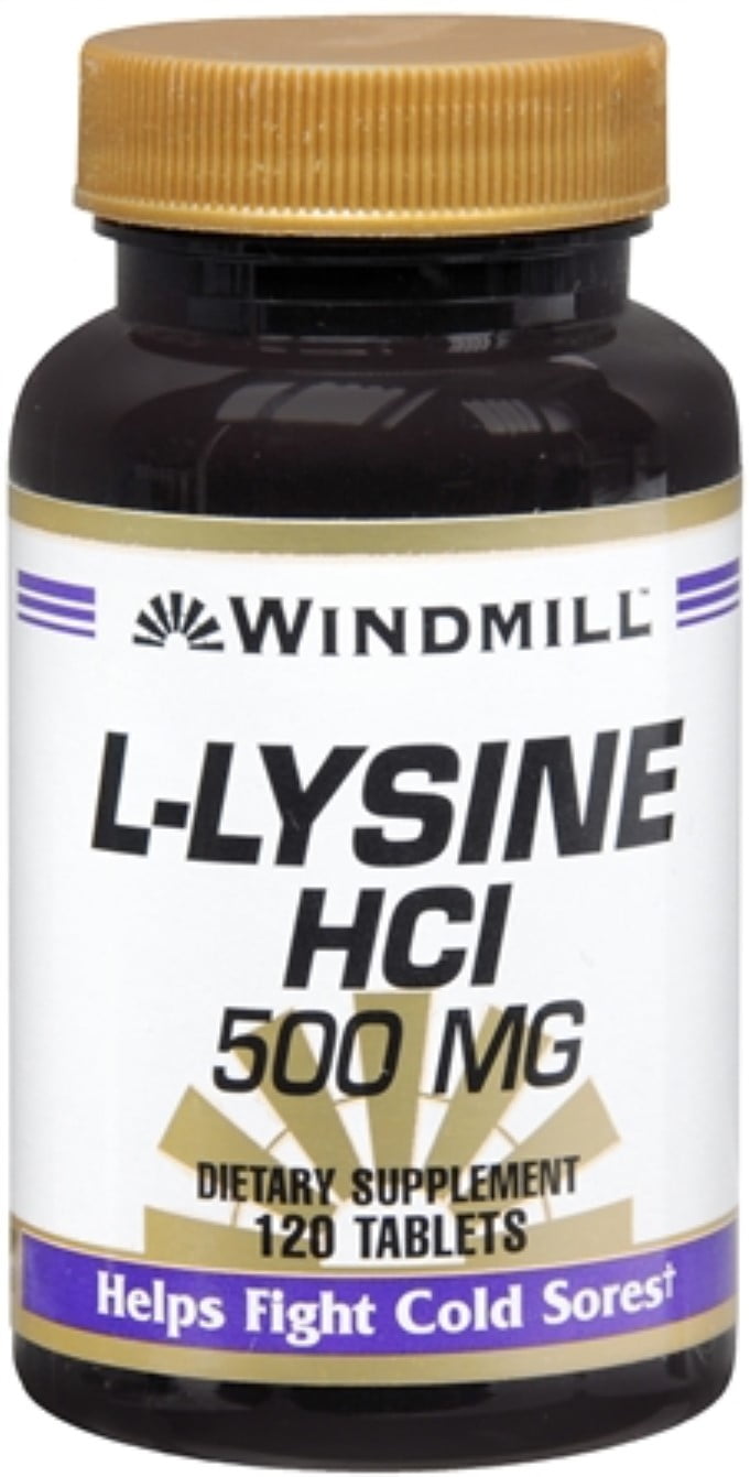 Windmill L-Lysine HCl 500 mg Tablets 120 Tablets - Walmart.com