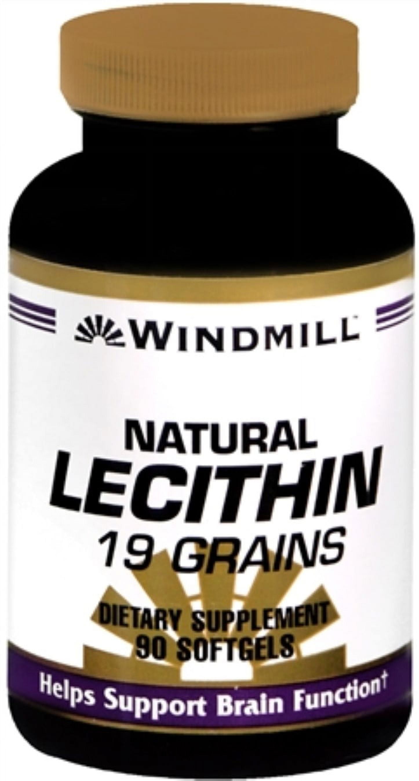 Windmill Lecithin 19 Grain Softgels Natural 90 Soft Gels - Walmart ...