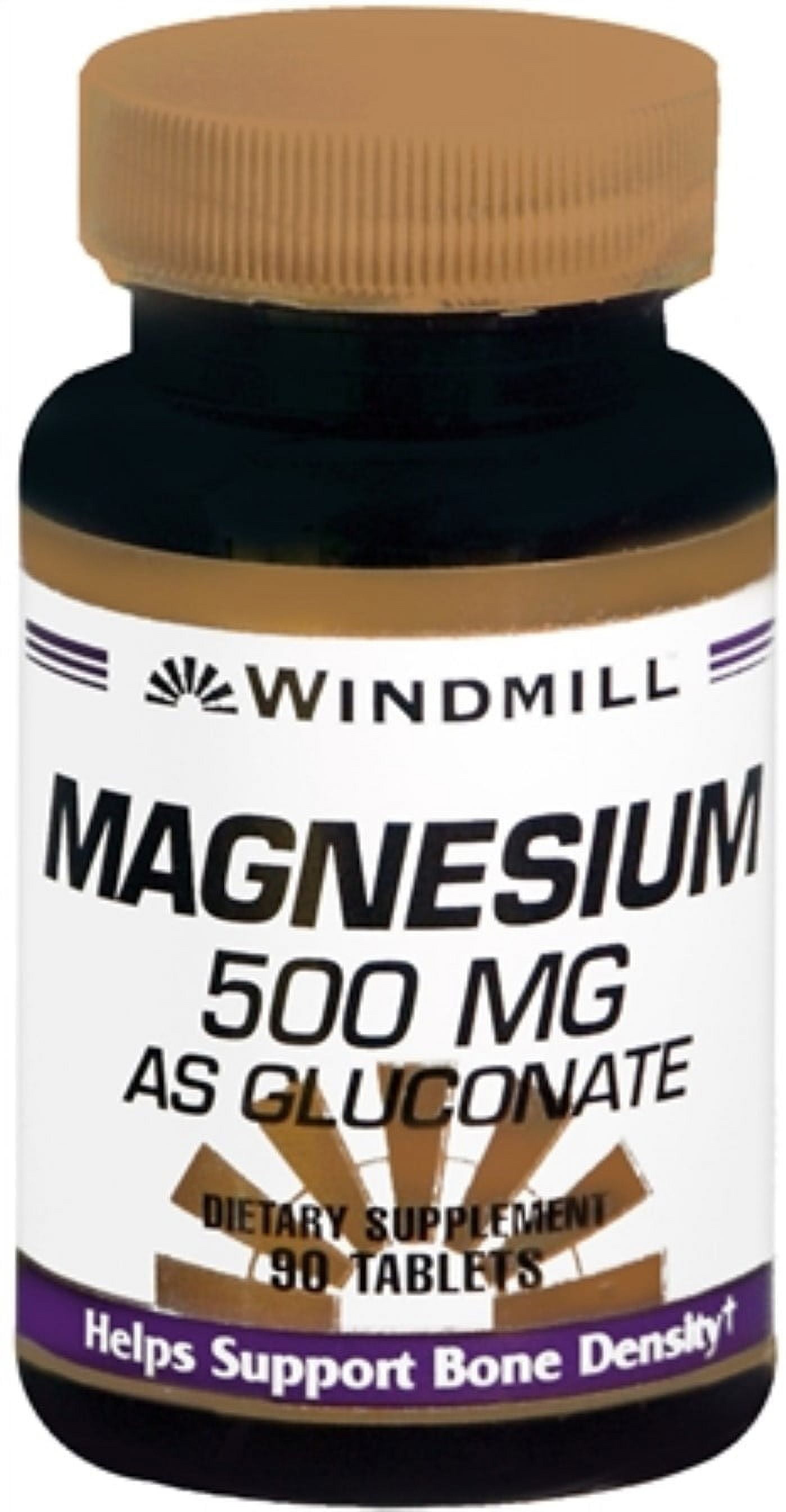Windmill Magnesium 500 mg Tablets 90 Tablets (Pack of 4) - Walmart.com