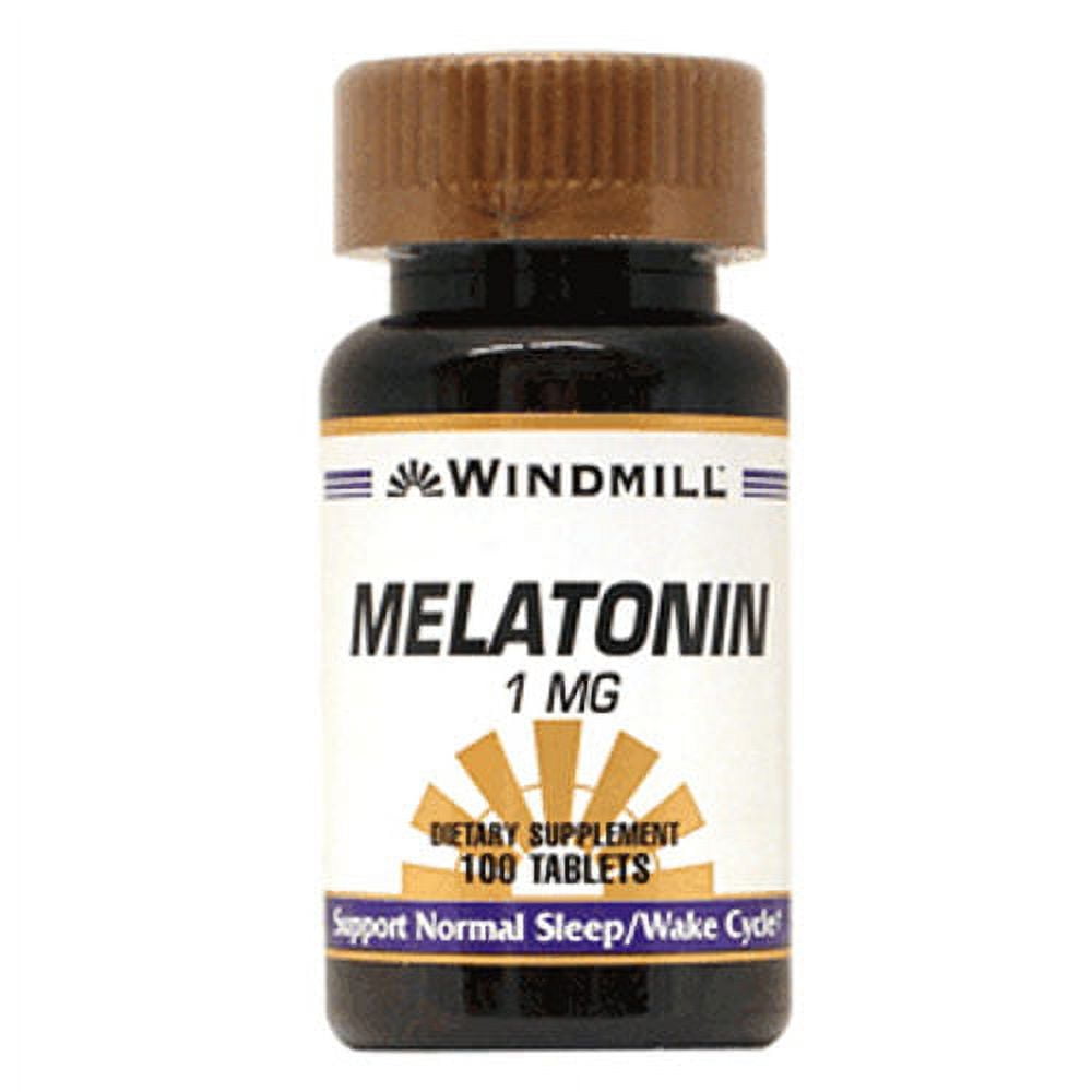 Windmill Melatonin 1Mg Tablets To Support Normal Sleep, 100 Ea, 3 Pack ...