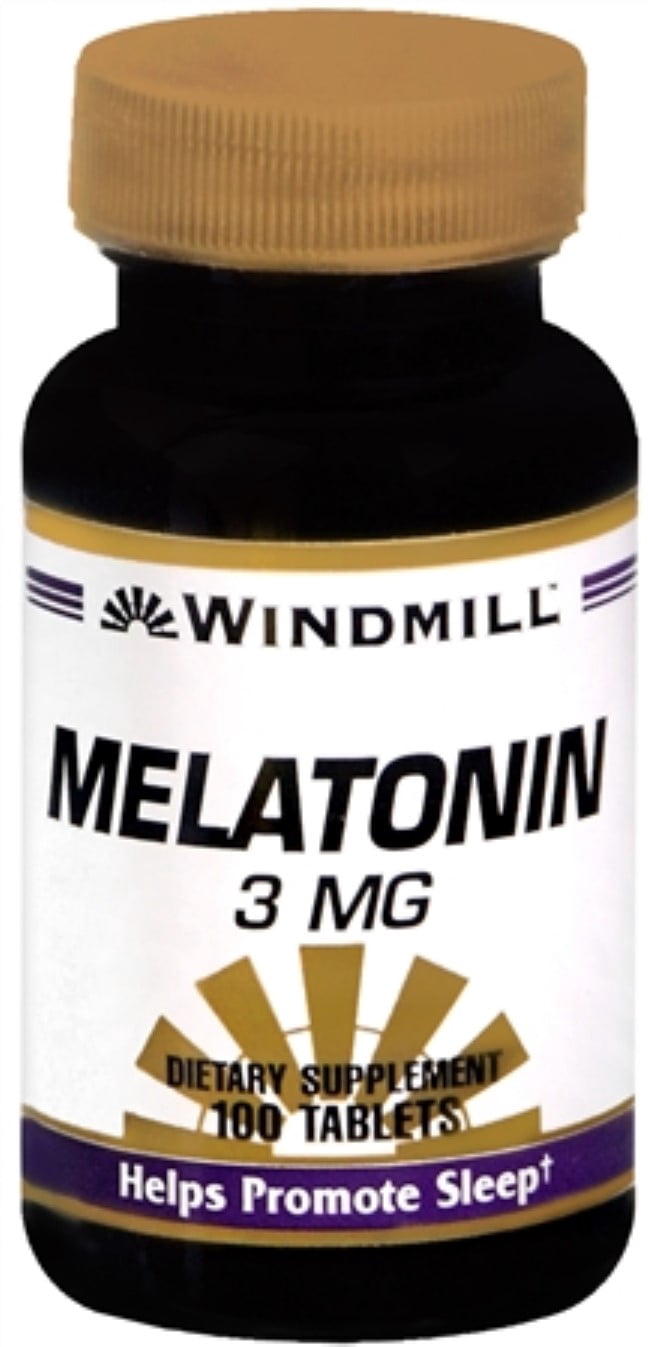 Windmill Melatonin 3 mg Tablets 100 Tablets (Pack of 6) - Walmart.com