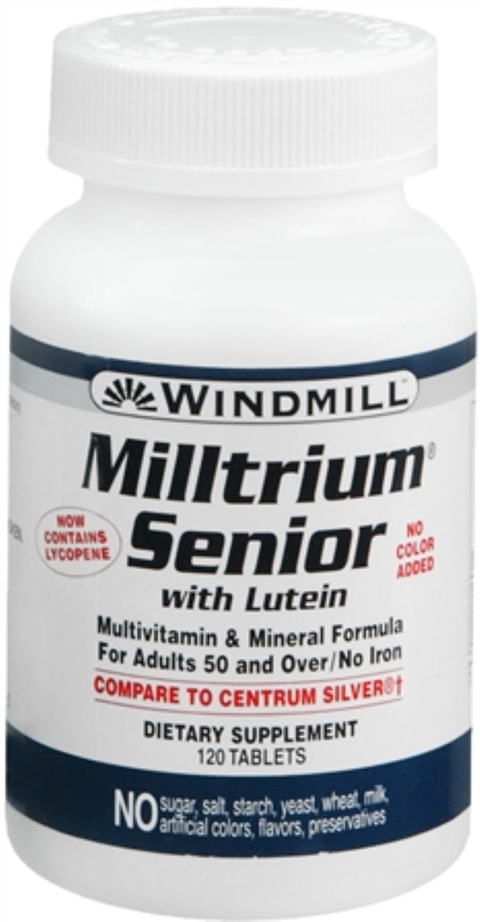 Windmill Milltrium Senior Tablets 120 Tablets - Walmart.com