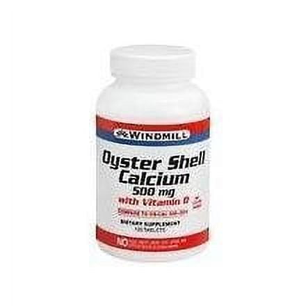 Windmill Oyster Shell Calcium 500 Mg With Vitamin D Tablets - 60 Each ...