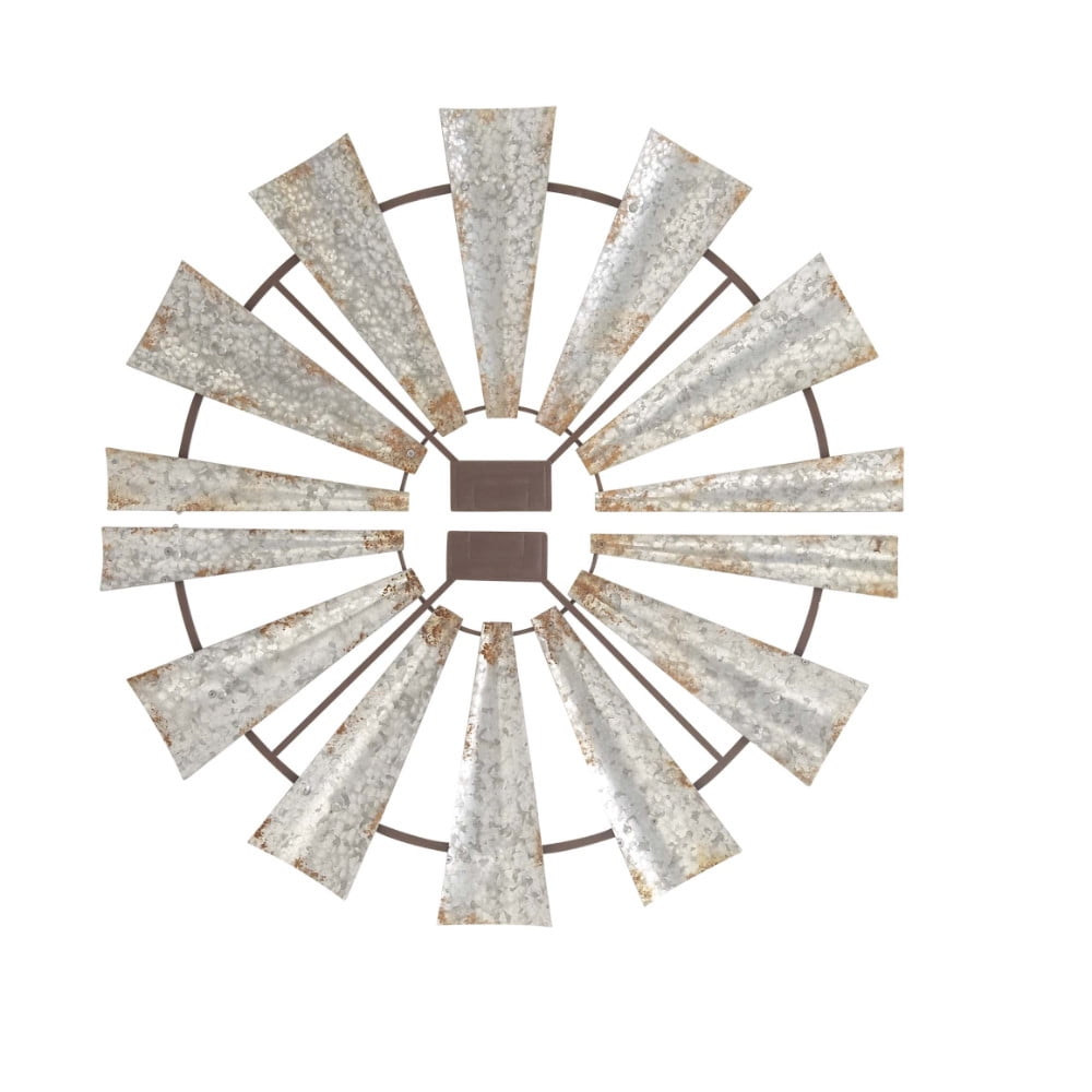 Benzara BM118756 Windmill Plaque Wall Decor, Brown & Gray - 40 x 1 x 20 ...
