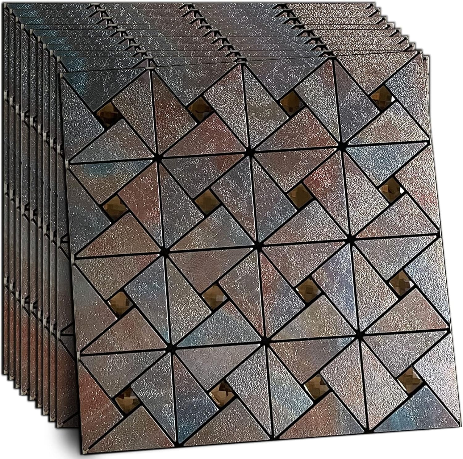 Windmill Plus Glass Self-Adhesive Sticker Metal Aluminum Mosaic Tiles ...