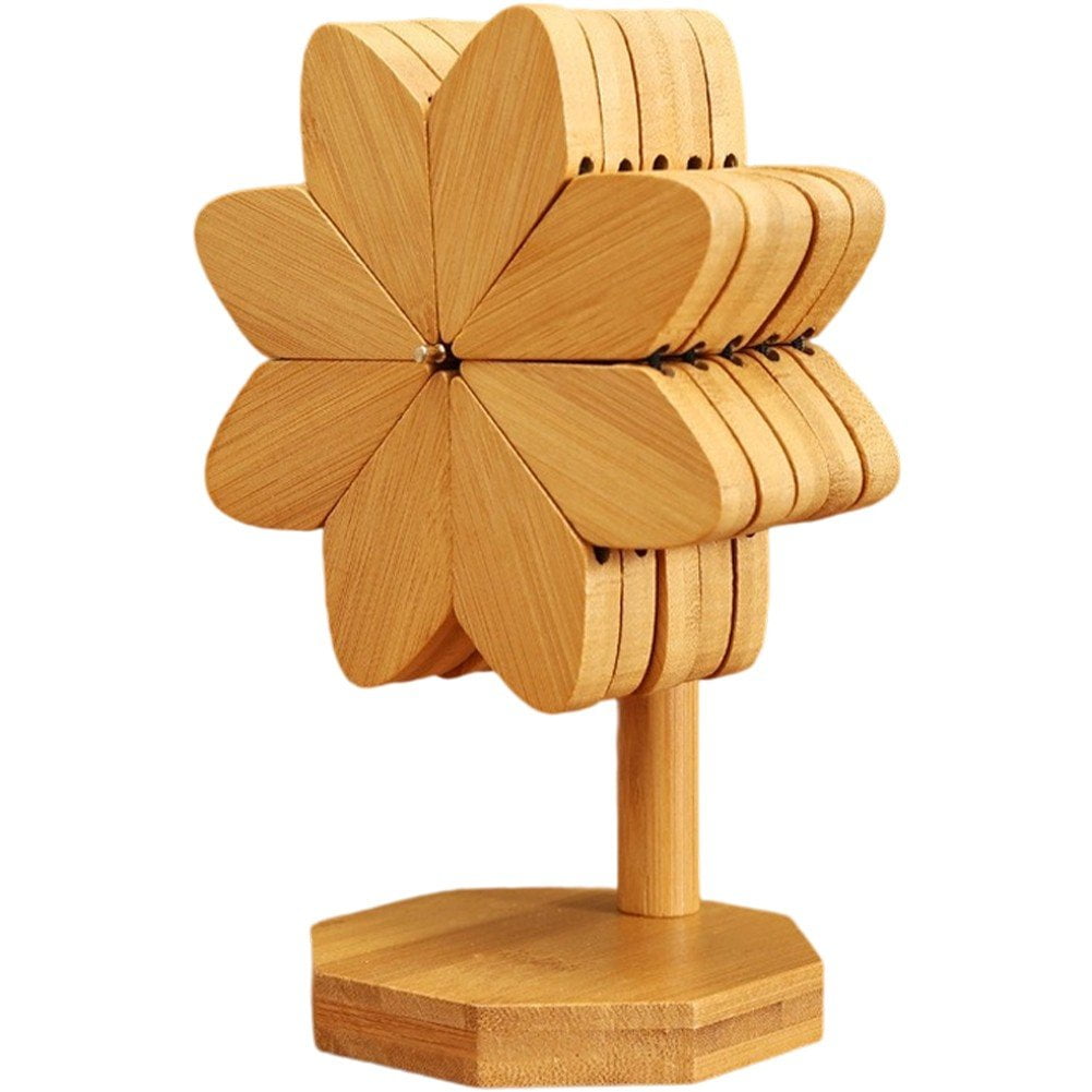 Windmill Shape Trivets Heat Resistant Coasters Wood Table Mats for ...