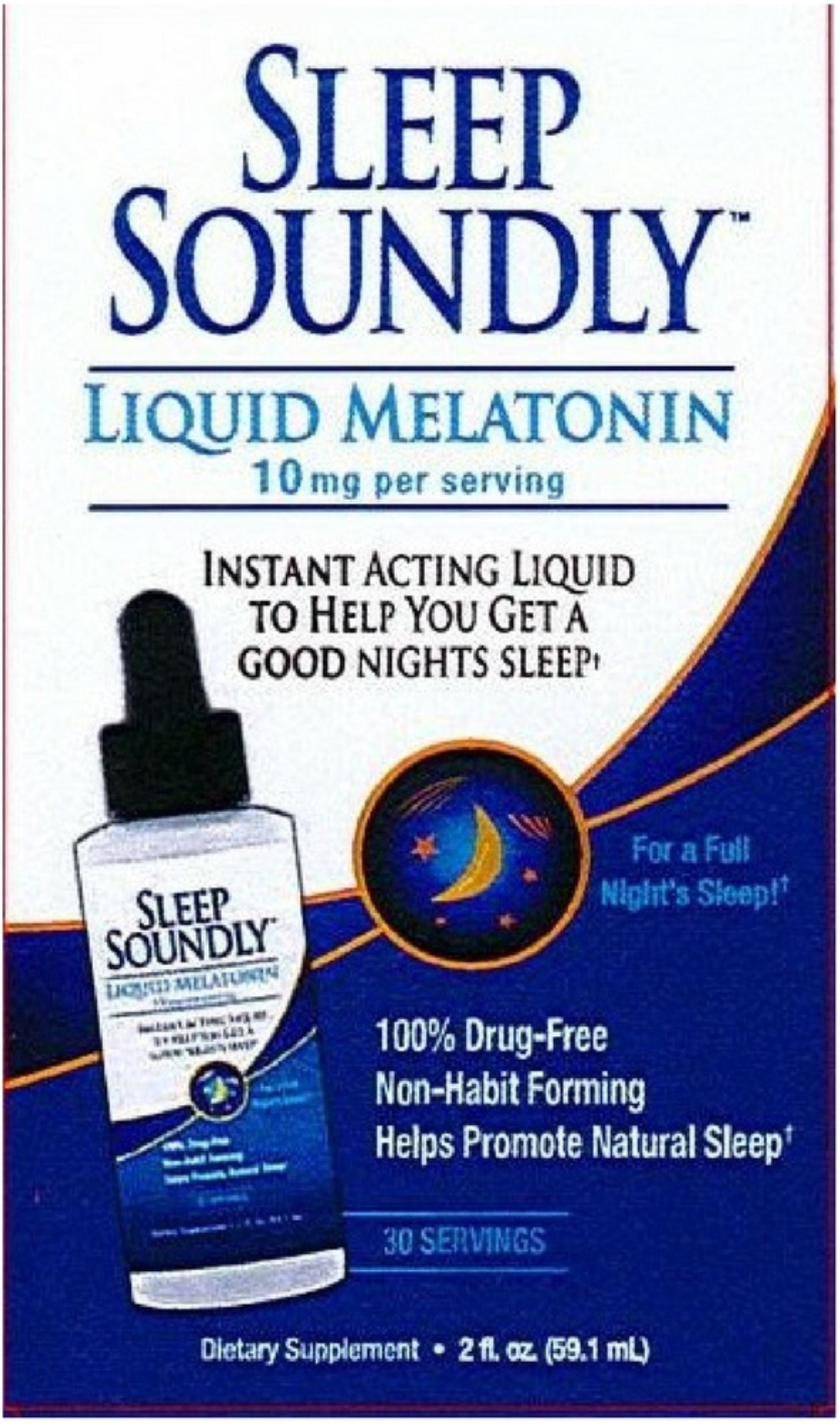 Windmill Sleep Soundly, Liquid Melatonin, 10mg, 2 oz (Pack of 6 ...