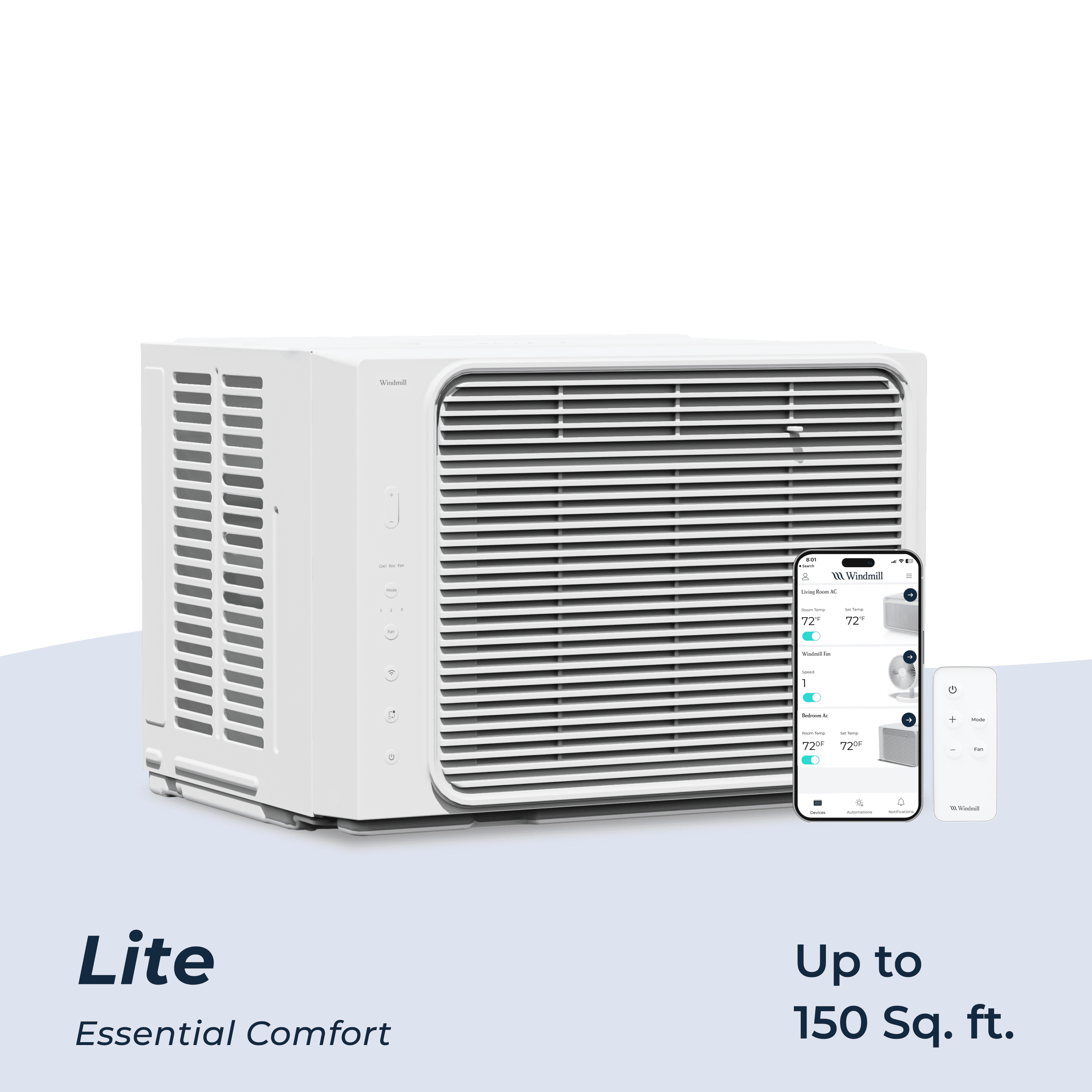 Windmill 5,000 BTU Window Air Conditioner - Lite Series - Quiet & Smart ...