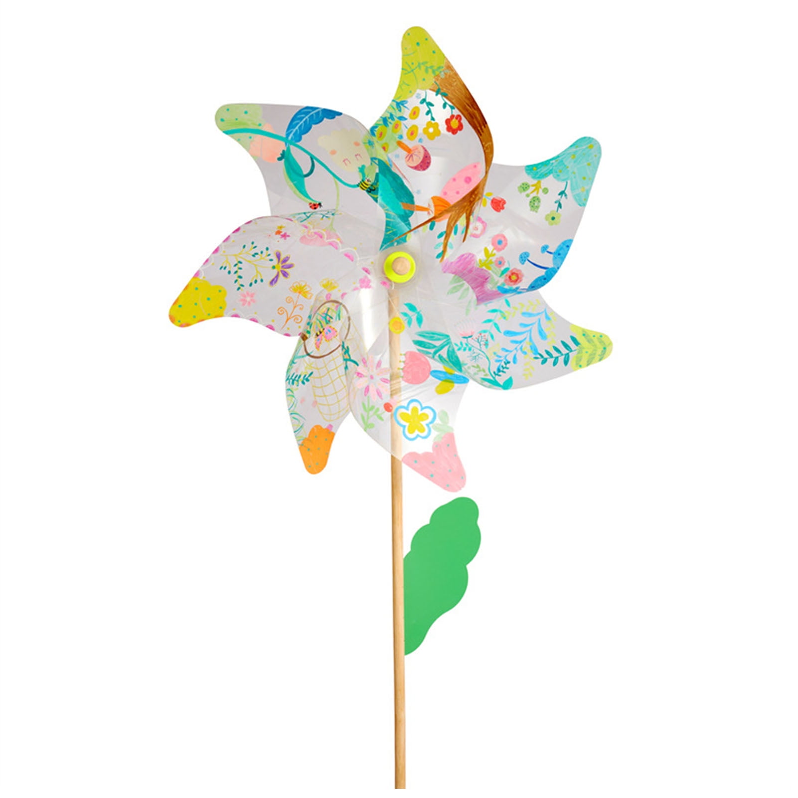 Windmill Toys Colorful Graffiti Transparent Pvc Windmill DIY Children's ...
