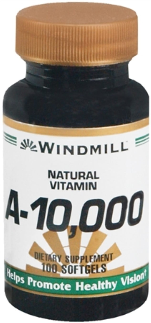 Windmill Vitamin A 10,000 IU Softgels 100 Soft Gels (Pack of 3 ...