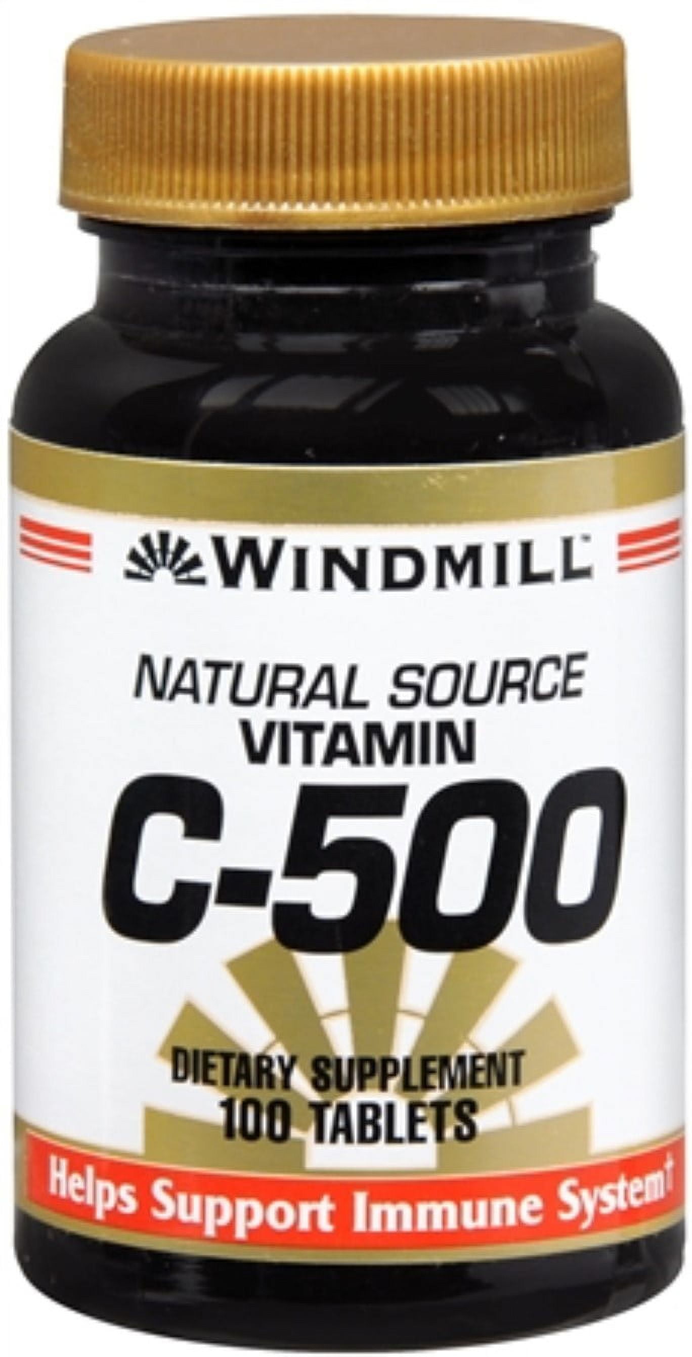 Windmill Vitamin C-500 Tablets Natural Source 100 Tablets - Walmart.com