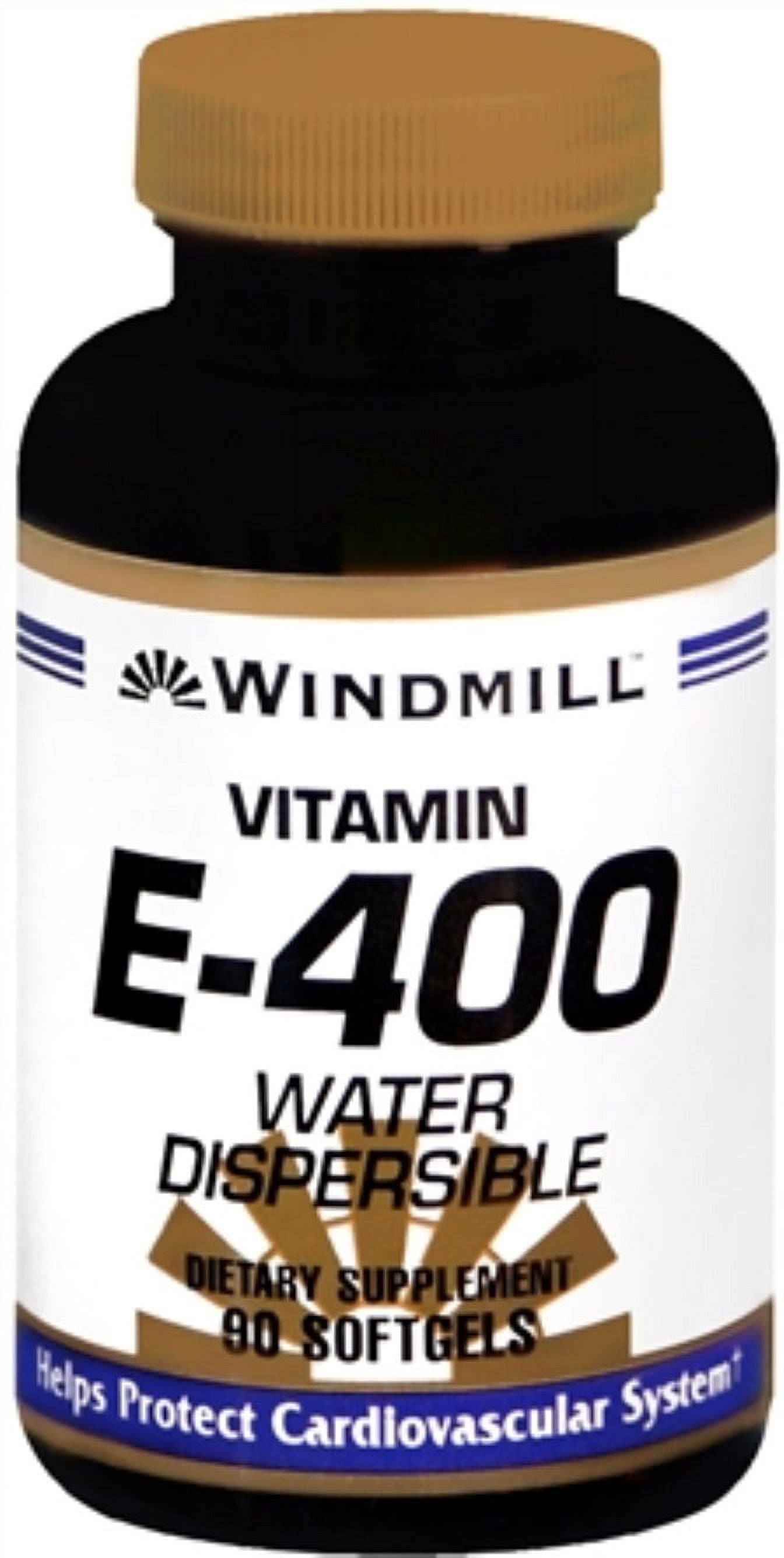 Windmill Vitamin E-400 Softgels Water Dispersible 90 Soft Gels - (Pack ...