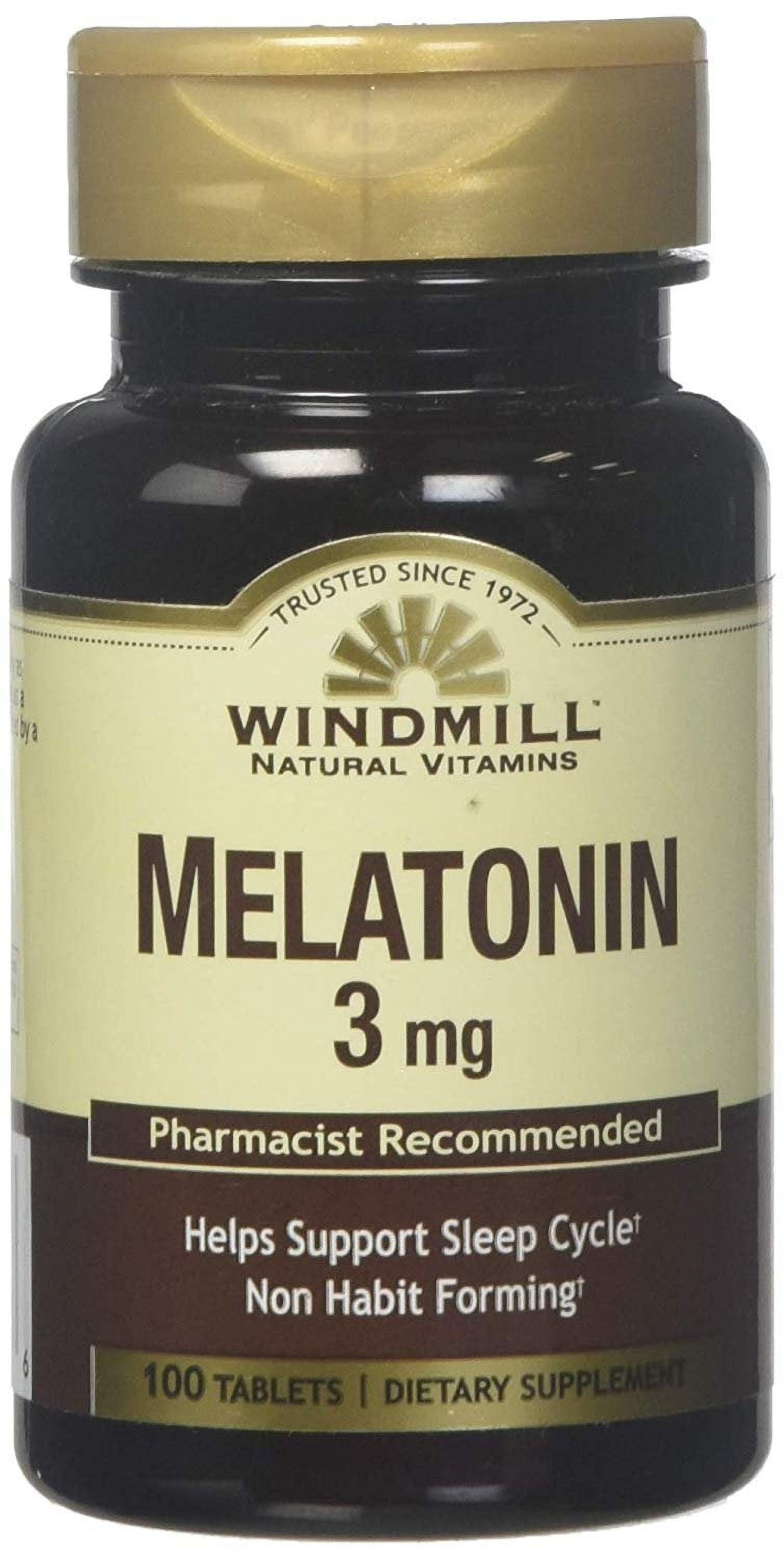 Windmill Windmill Melatonin 3 Mg Tabs 100'S Windmill - Walmart.com