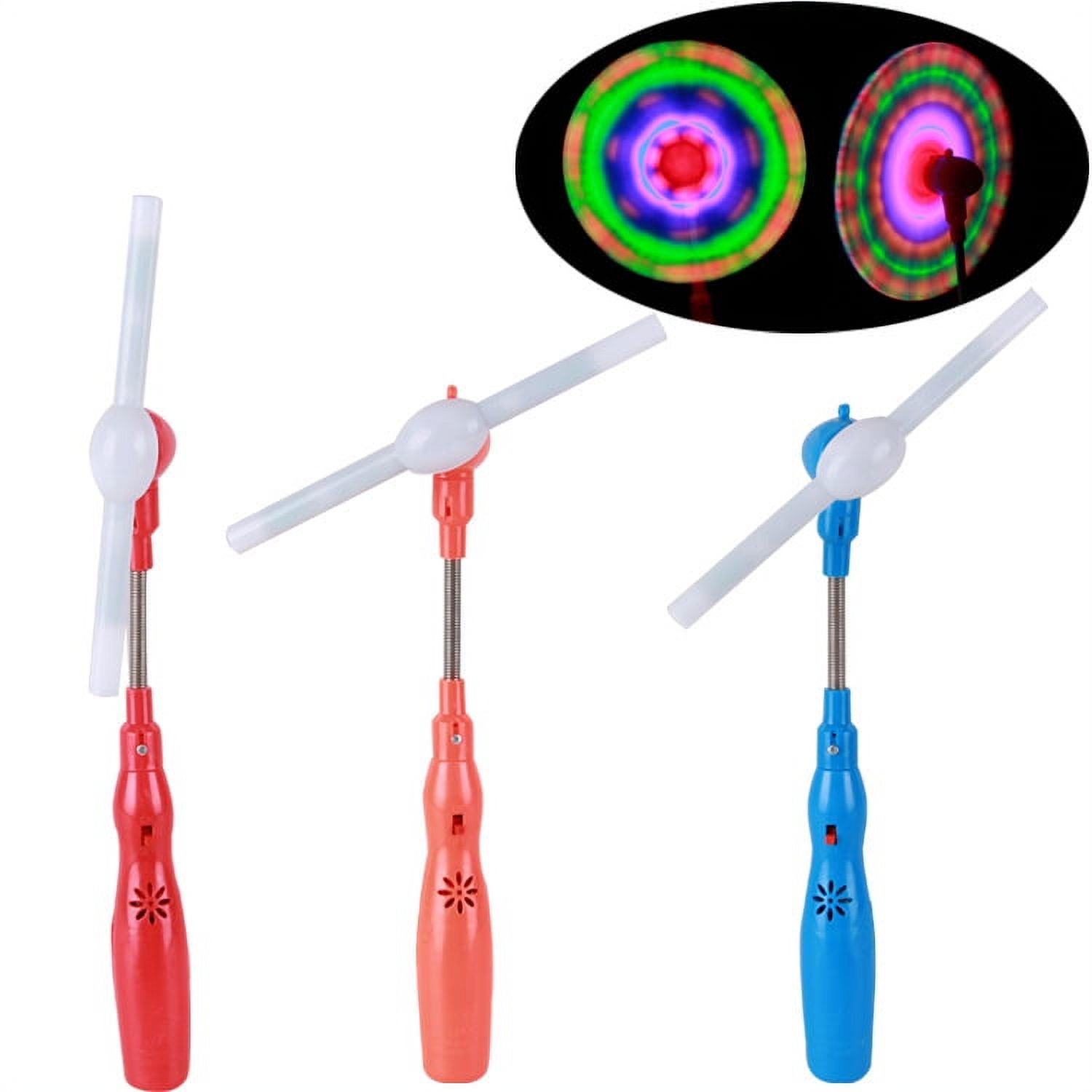 Windmills Flashing Light Up Toy, LED And Music Rainbow Spinning Windmill, GlowsToys For Children ...