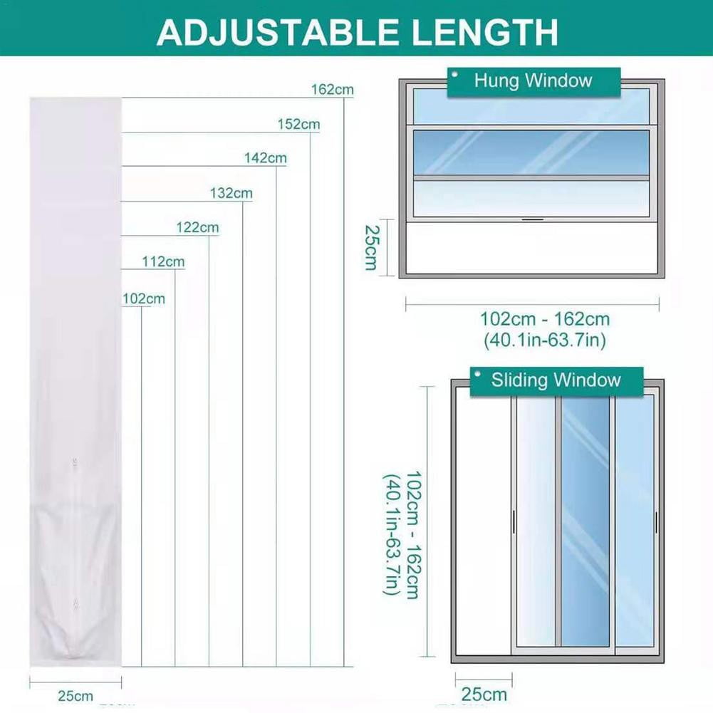 Window Air Conditioner Seal for Portable AC Units,Adjustable 25x92cm or ...