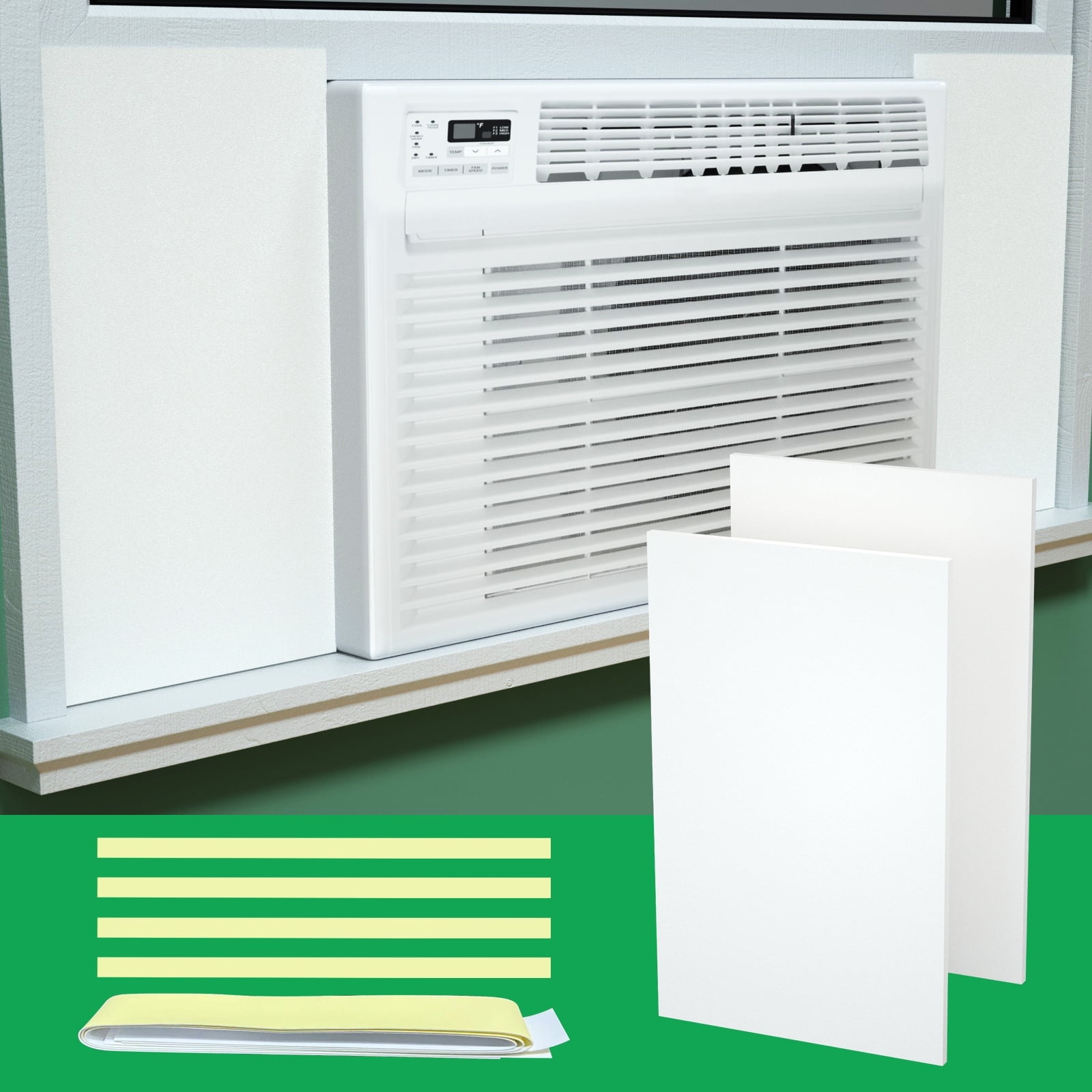 Window Air Conditioner,Side Insulated Foam Panel, Summer/Winter Heat ...