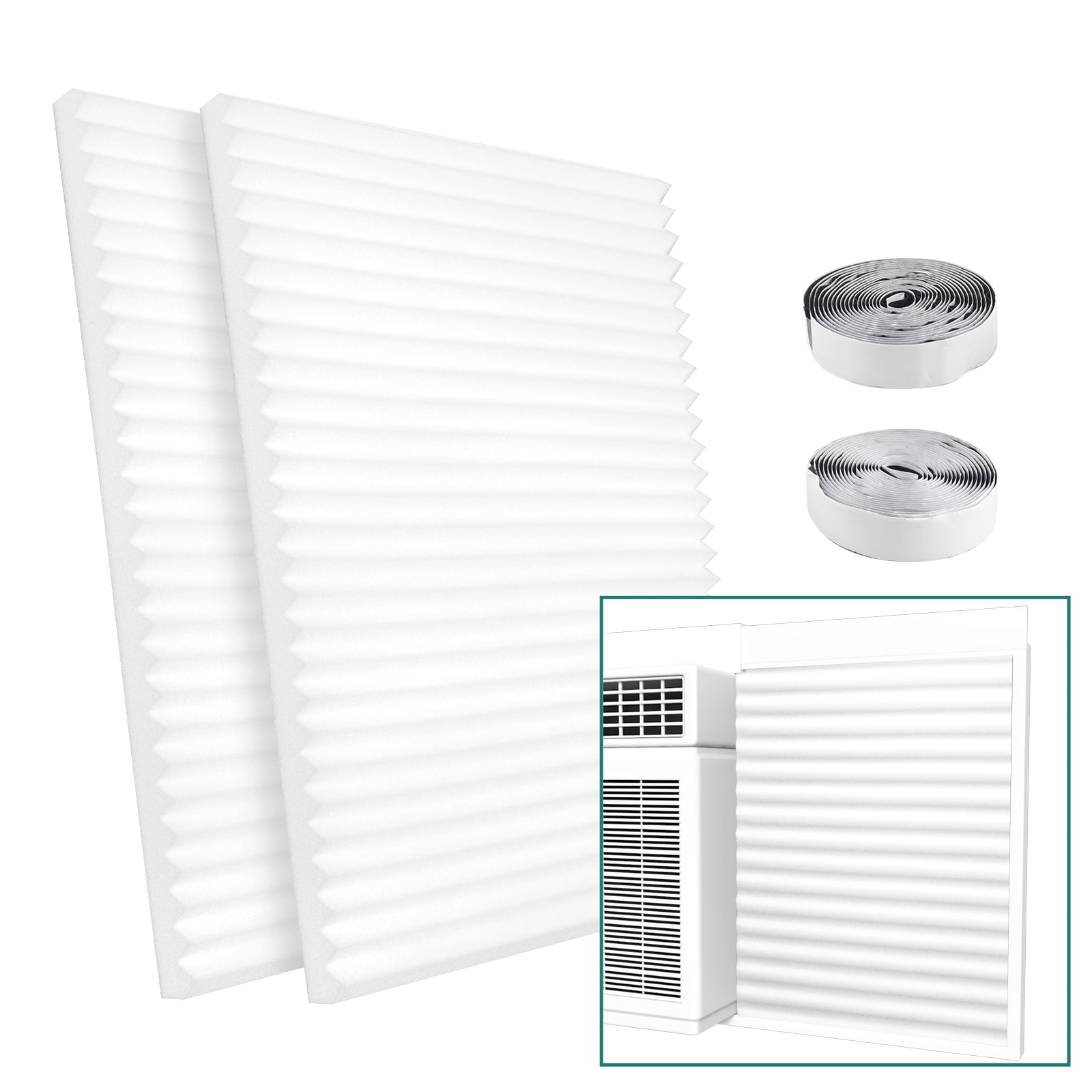 Window Air Conditioner Side Insulated Panel 01VACUUM001BLACK, 2PIC Full ...