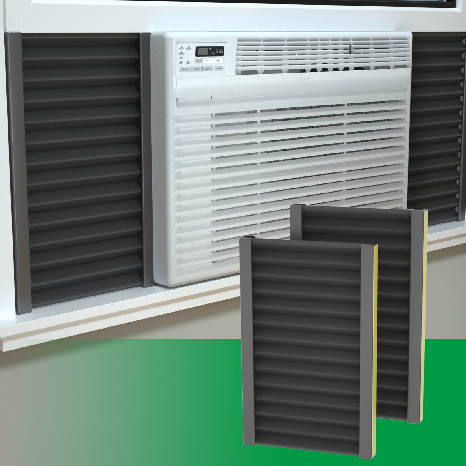 Foam Insulated Window Air Conditioner Side Panel, 2PC Full Surround ...