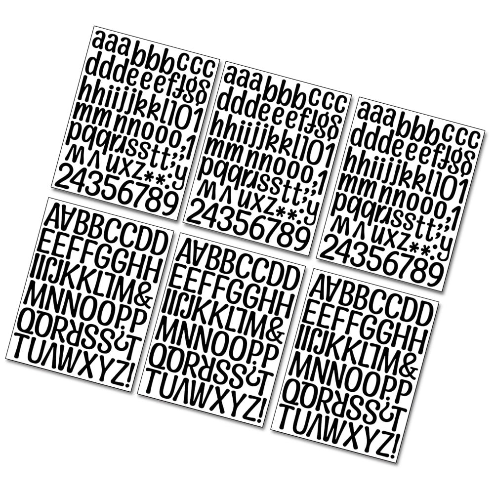Window Alphabet Stickers 6 Sheets Alphanumeric The Sign Emblems ...
