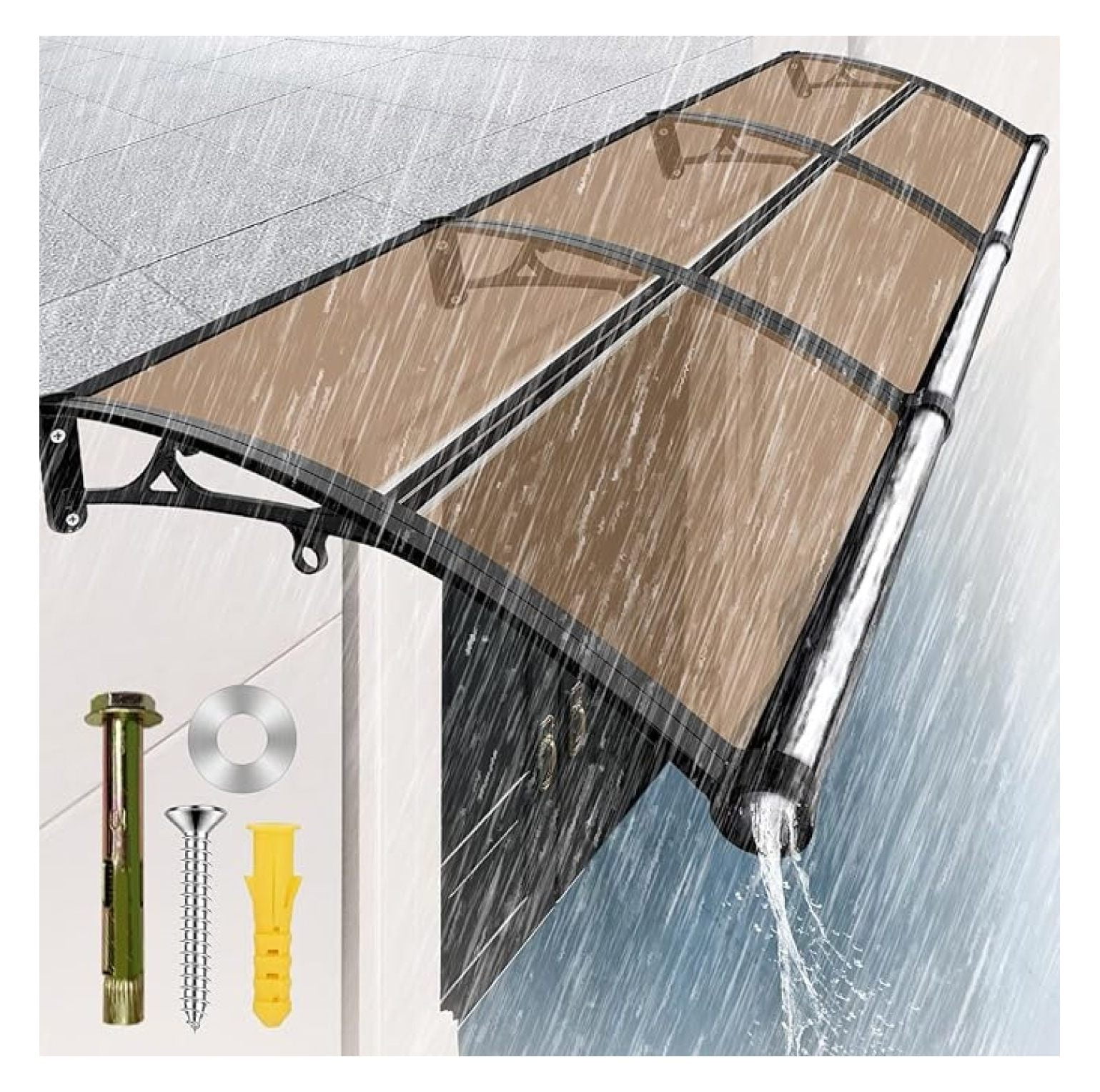 Window Awning Door Canopy,Door Awning with Built-in Drainage System ...