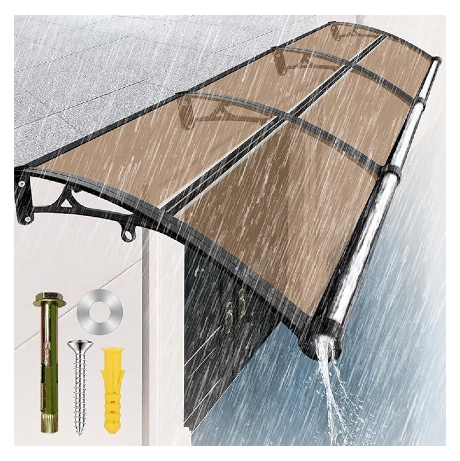 Window Awning Door Canopy,Door Awning with Built-in Drainage System ...