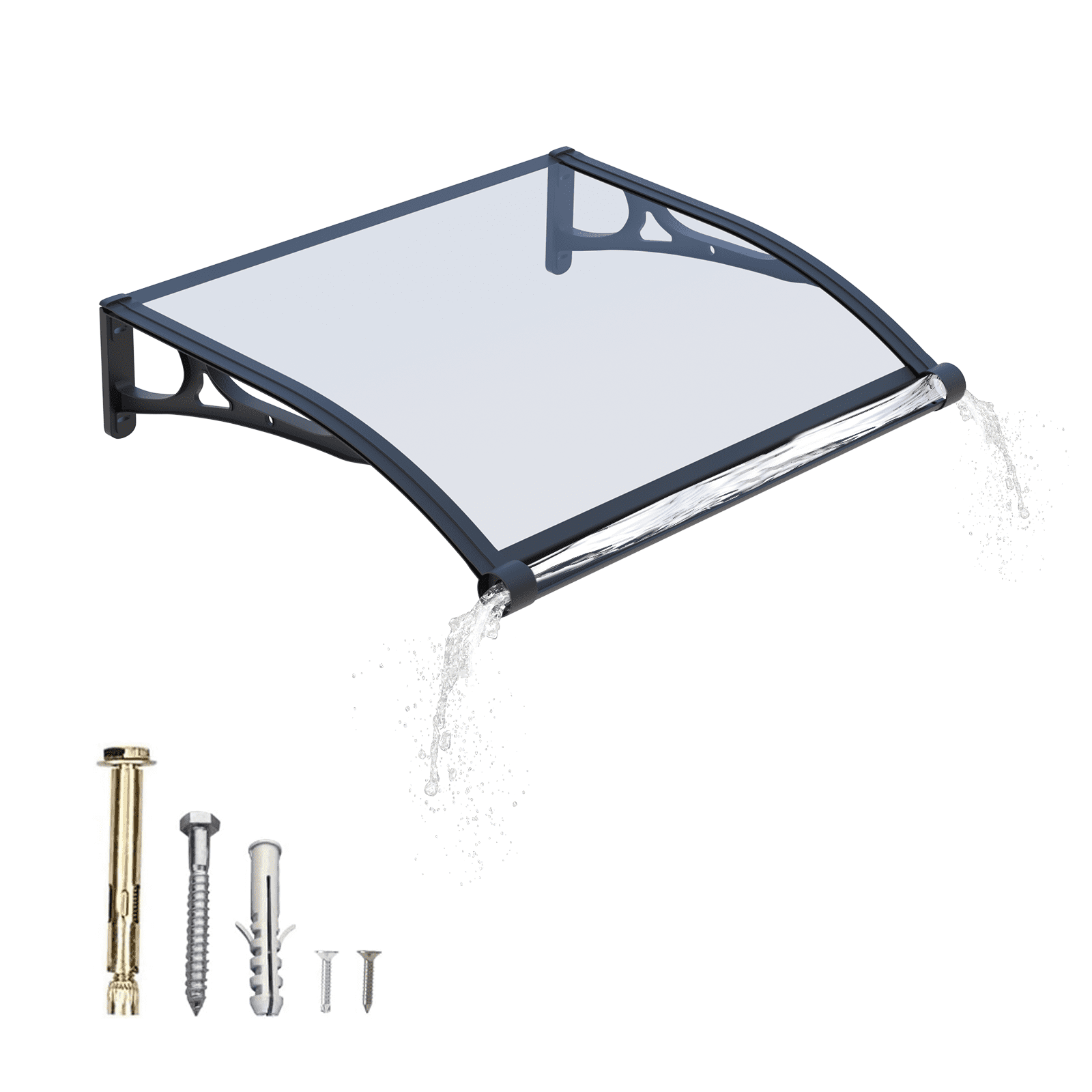 Window Awnings Canopy with Drainage Sink, Large Sink Awning Canopy ...