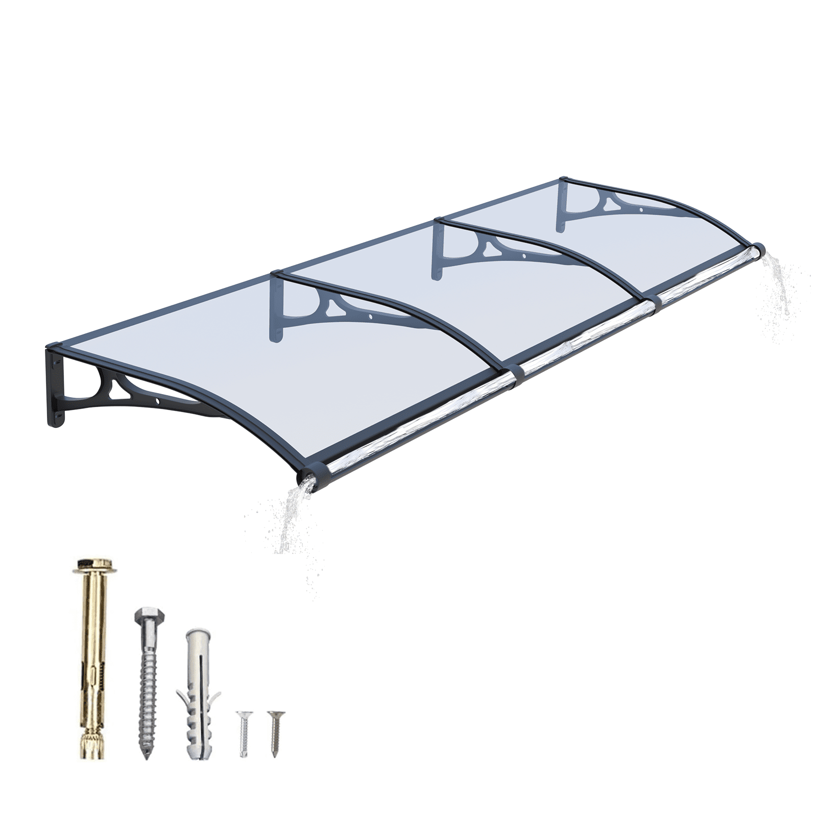 Window Awnings Canopy with Drainage Sink, Large Sink Awning Canopy ...