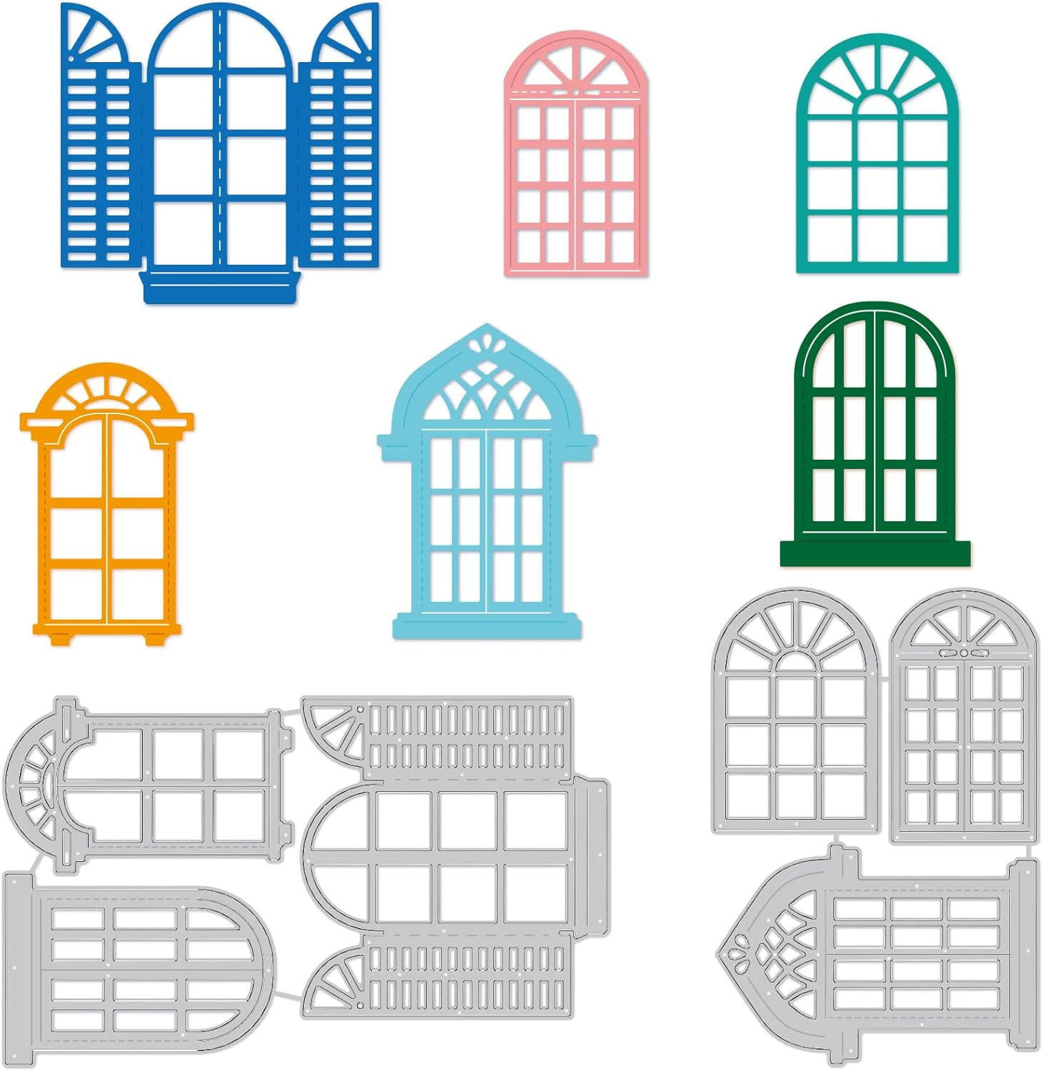 Window Background Embossing Template Window Frame Carbon Steel Die Cuts ...