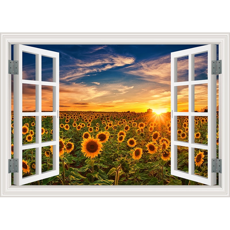 Window Beach Coconut Tree Photography Backdrops Props Scenery Mall ...