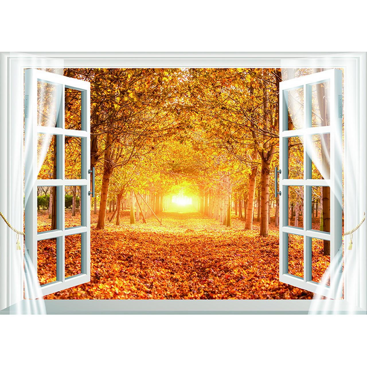 Window Beach Coconut Tree Photography Backdrops Props Scenery Mall ...