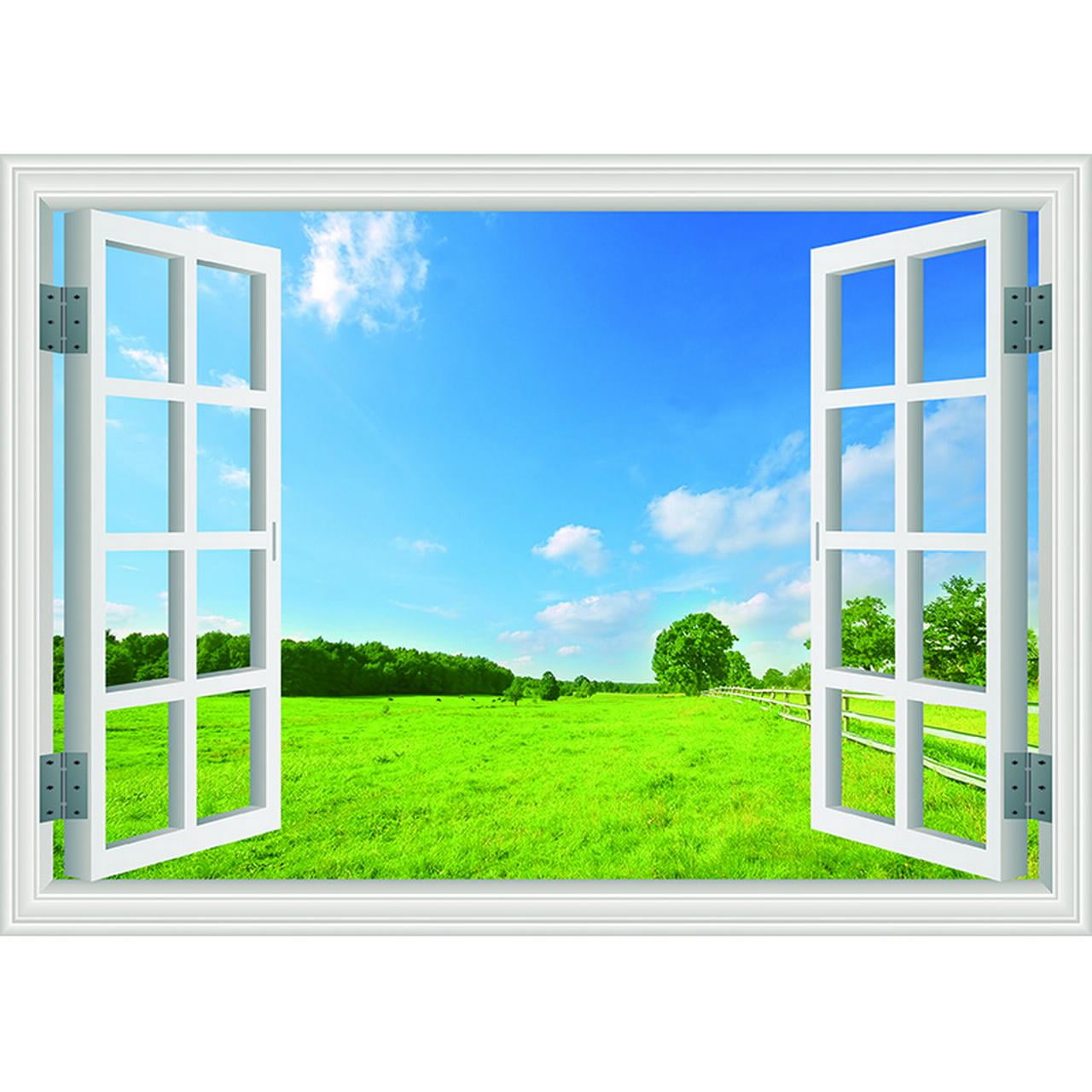 Window Beach Coconut Tree Photography Backdrops Props Scenery Mall ...