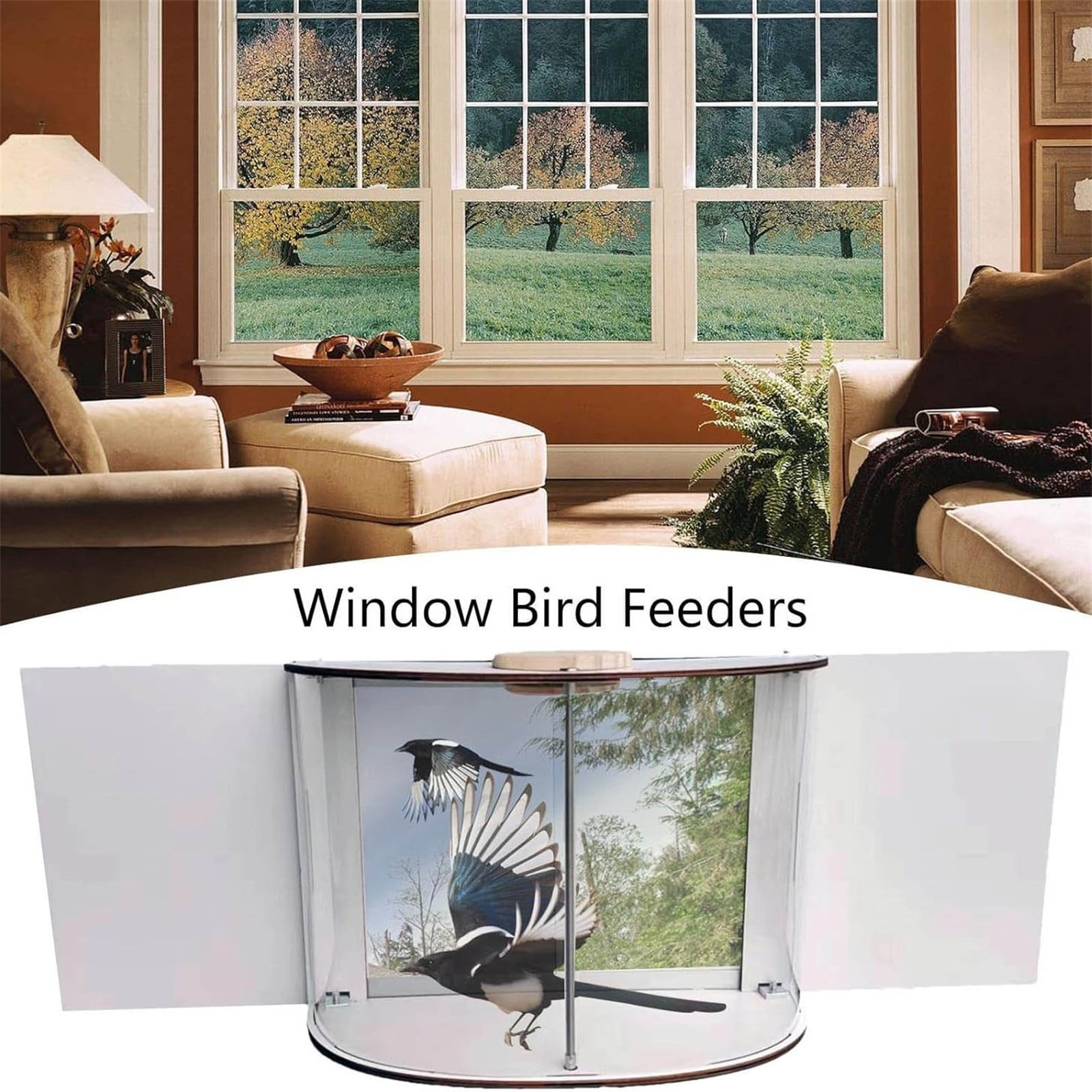 Window Bird Feeder 6.69" & Acrylic Window Bird Feeder Window Display ...