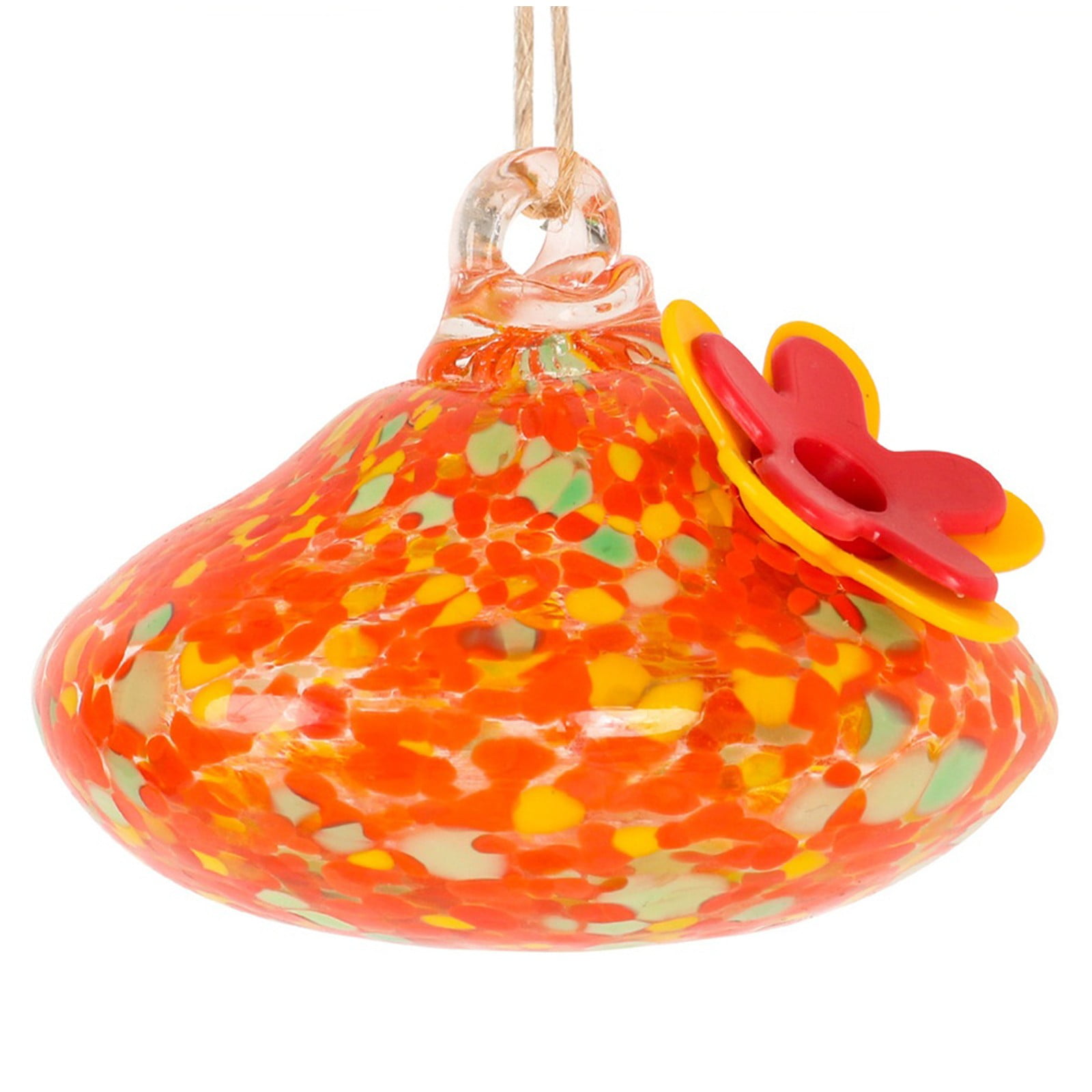 Window Bird Feeder, Handcrafted Glass Hummingbird Feeder with Vibrant ...