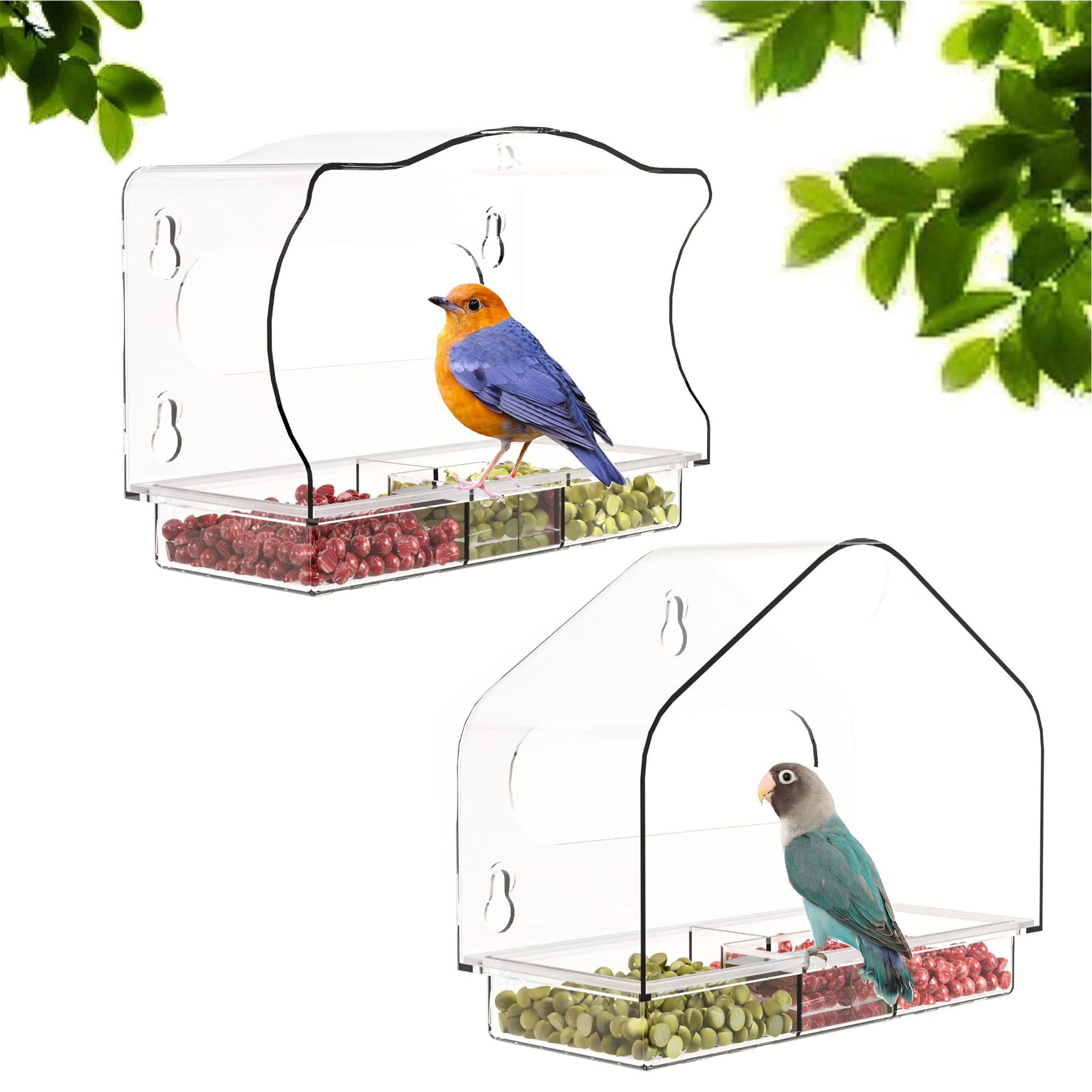 Window Bird Feeder, Powerful Suction Cups, House Bird-Watching Windows ...