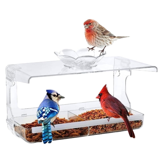 Window Bird Feeder With Weatherproof Design And Large Capacity Feed ...