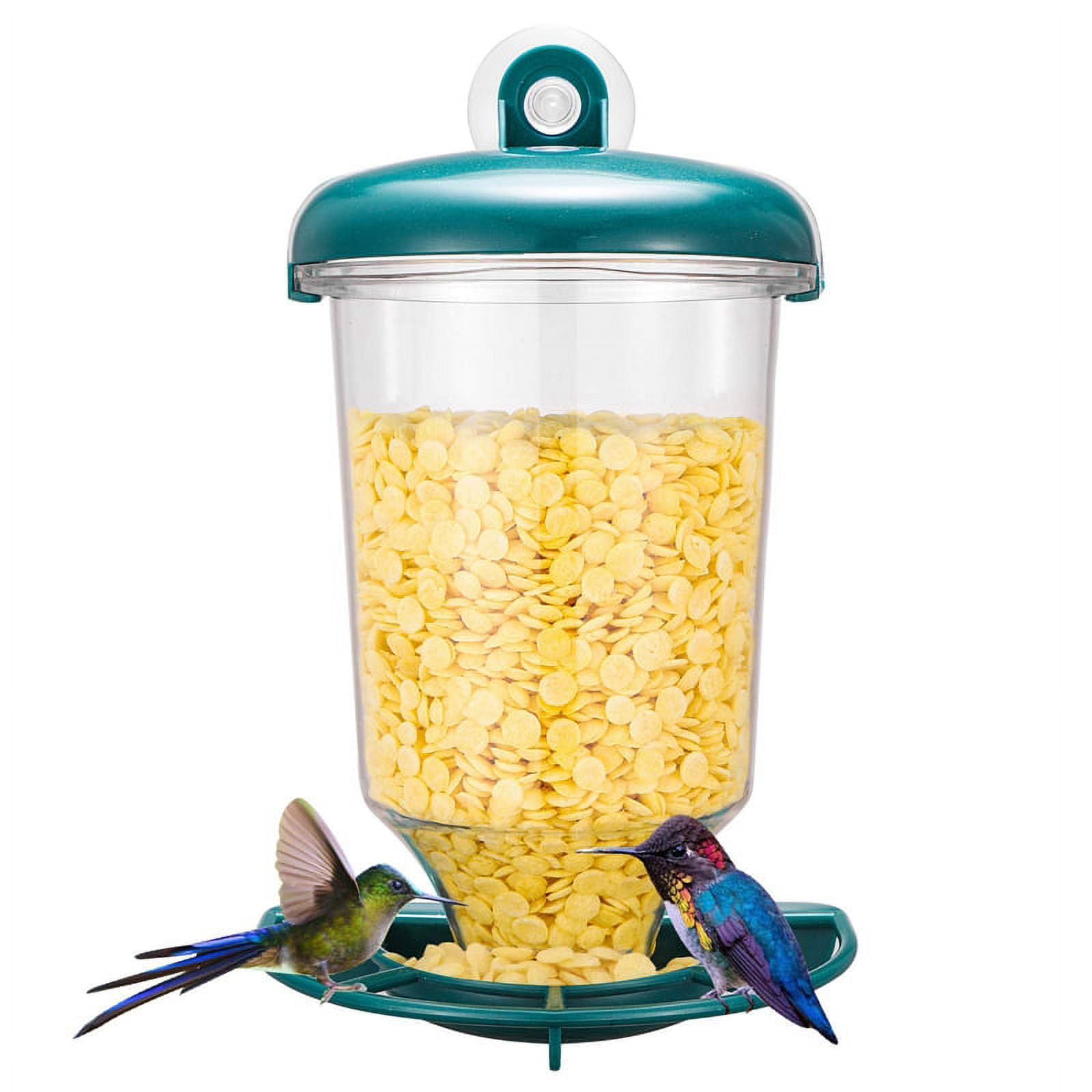 Window Bird Feeder with Strong Suction Cup, Removable Hanging Wild Bird ...
