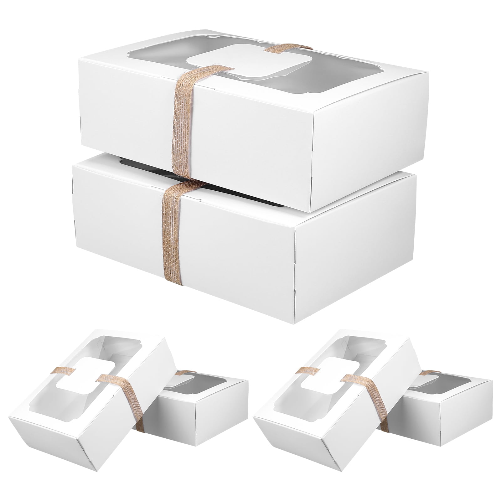 Window Biscuit Box Dessert Case Cupcakes Boxes Mini Containers Kraft ...