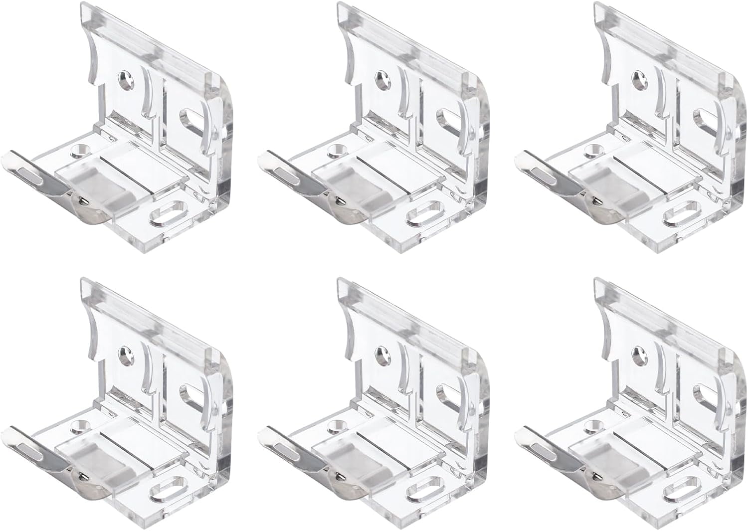 Window Blind Brackets, 6PCS Mounting Bracket with Metal Clip Blind ...