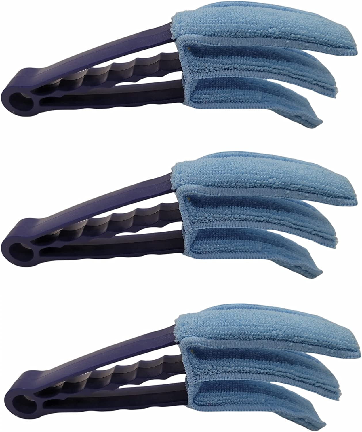 Window Blind Cleaner Duster Brush with Washable 3 Finger Microfiber ...