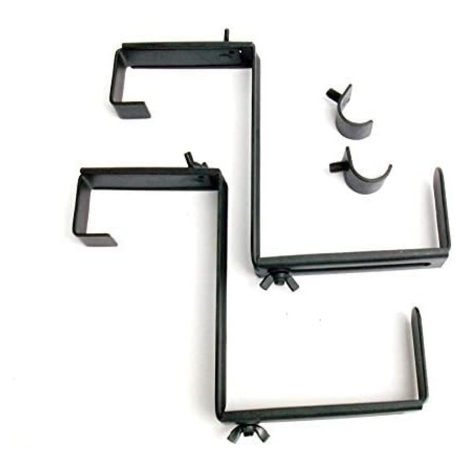 Window Box Brackets 2-Pack, 6.75-in Steel Planter Holders for Rails ...