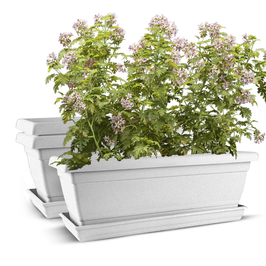 Window Box Planter 20" Pack of 3 Granite - Classic Line - Walmart.com