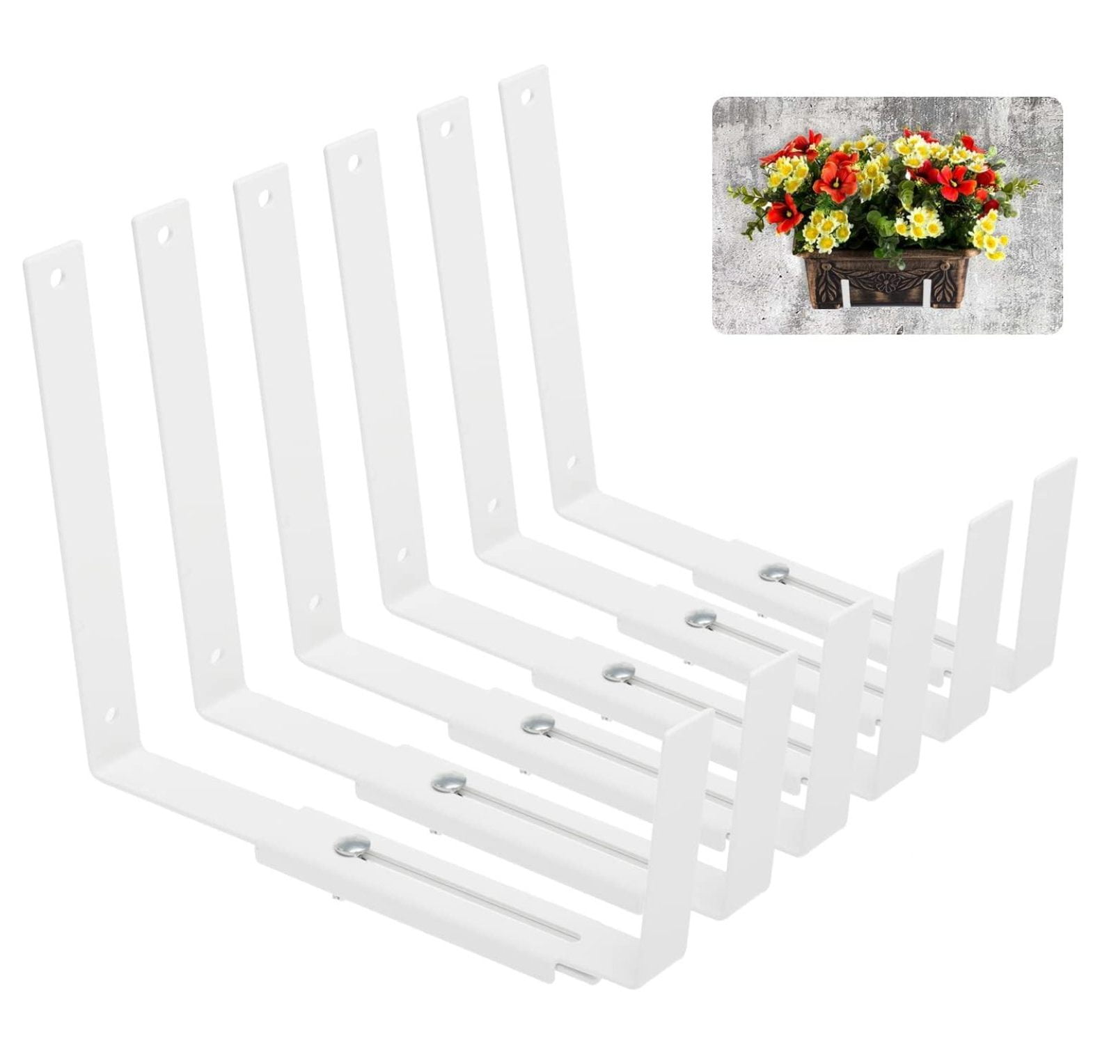 Window Box Planter Brackets Adjustable Planter Box Bracket (5.92" to 13 ...